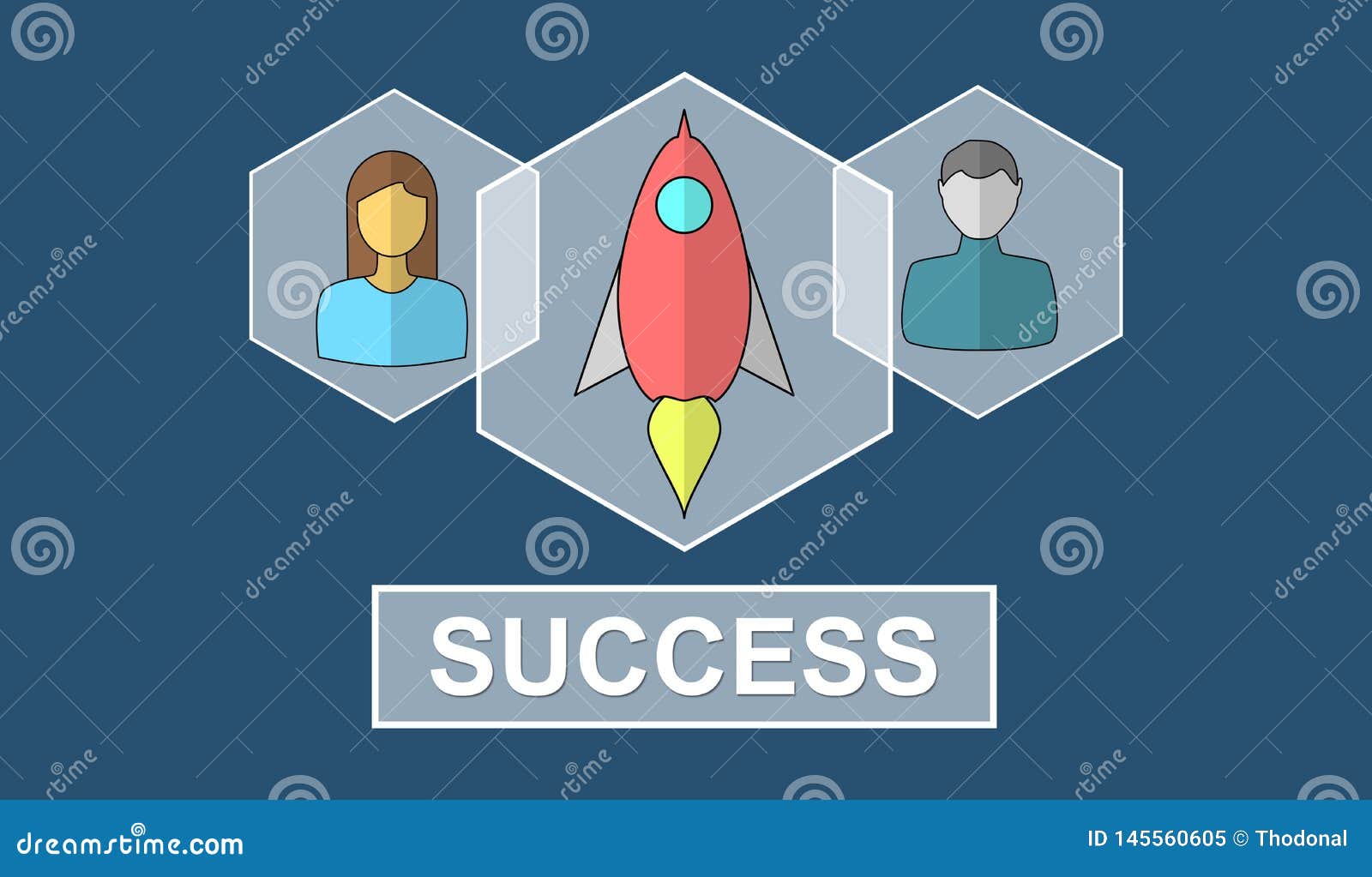 Concept of Business Success Stock Illustration - Illustration of ...