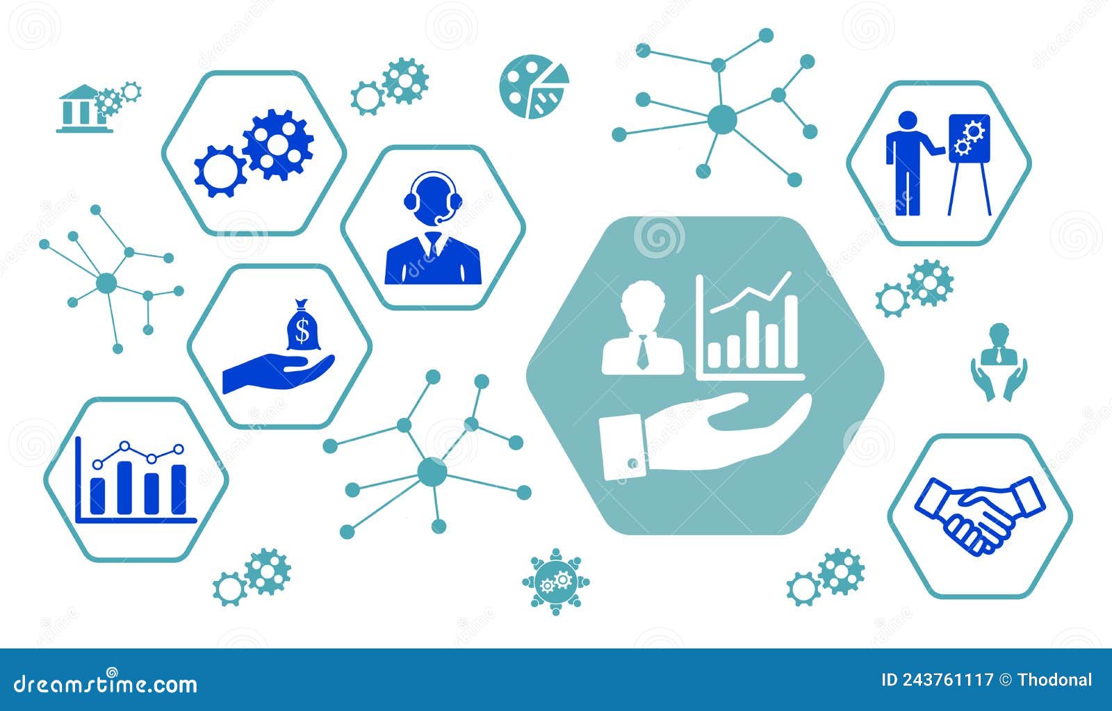 Concept of Business Support Stock Illustration - Illustration of ...