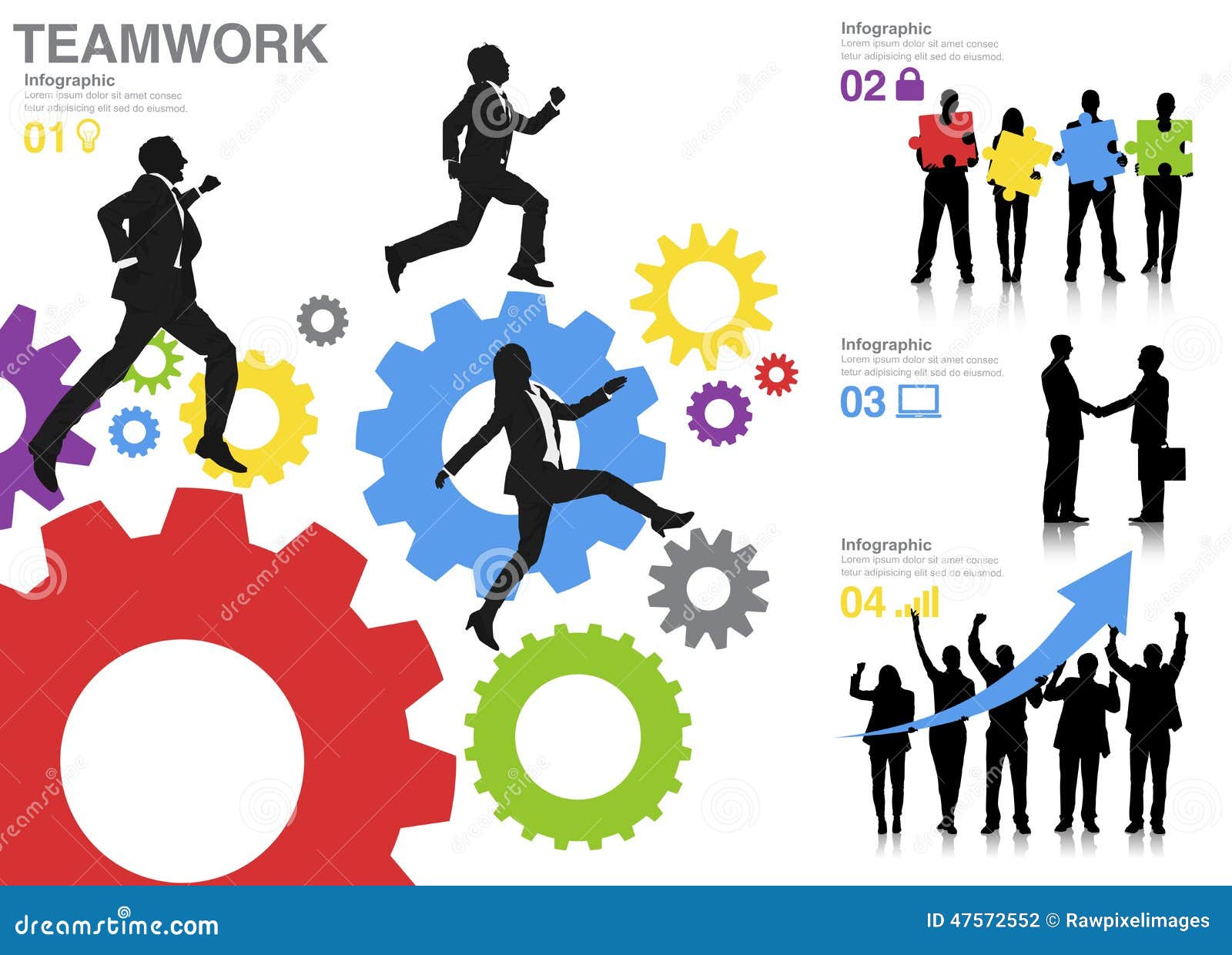 Concept of Business Teamwork Success Stock Illustration - Illustration ...