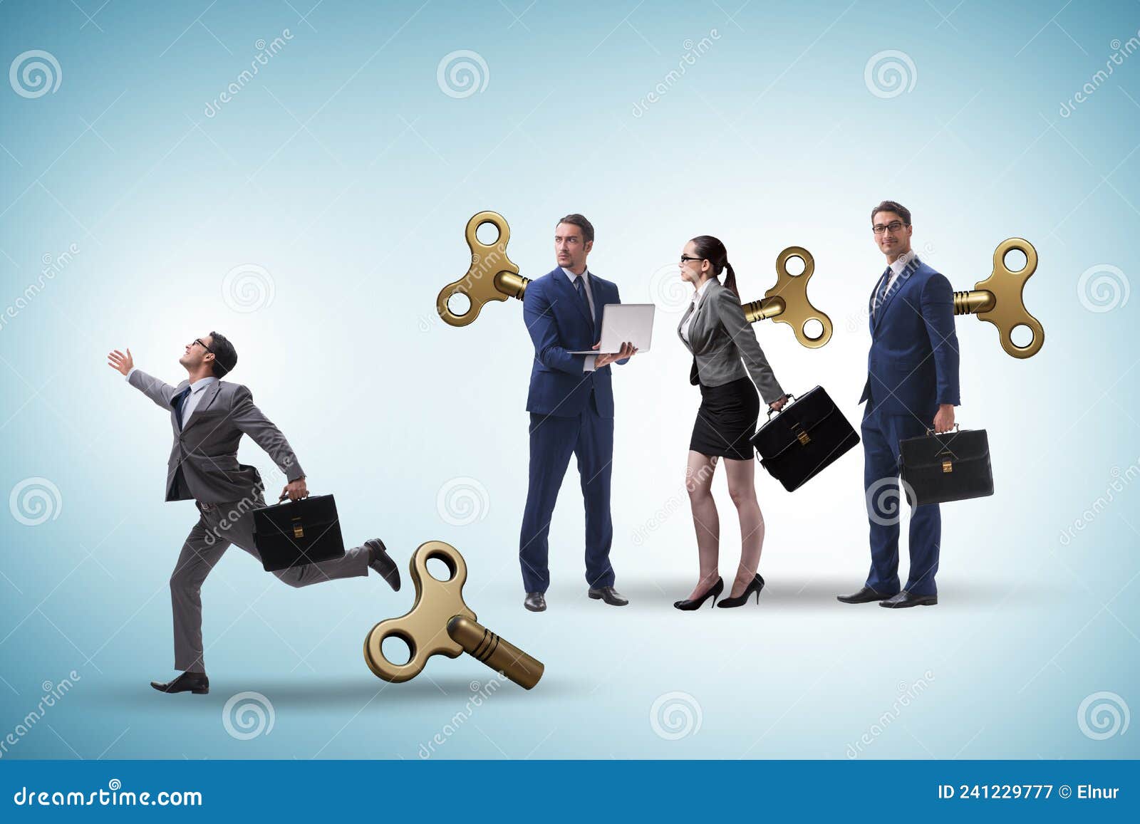 Concept of Businessman Escaping from Office Routine Stock Image - Image ...