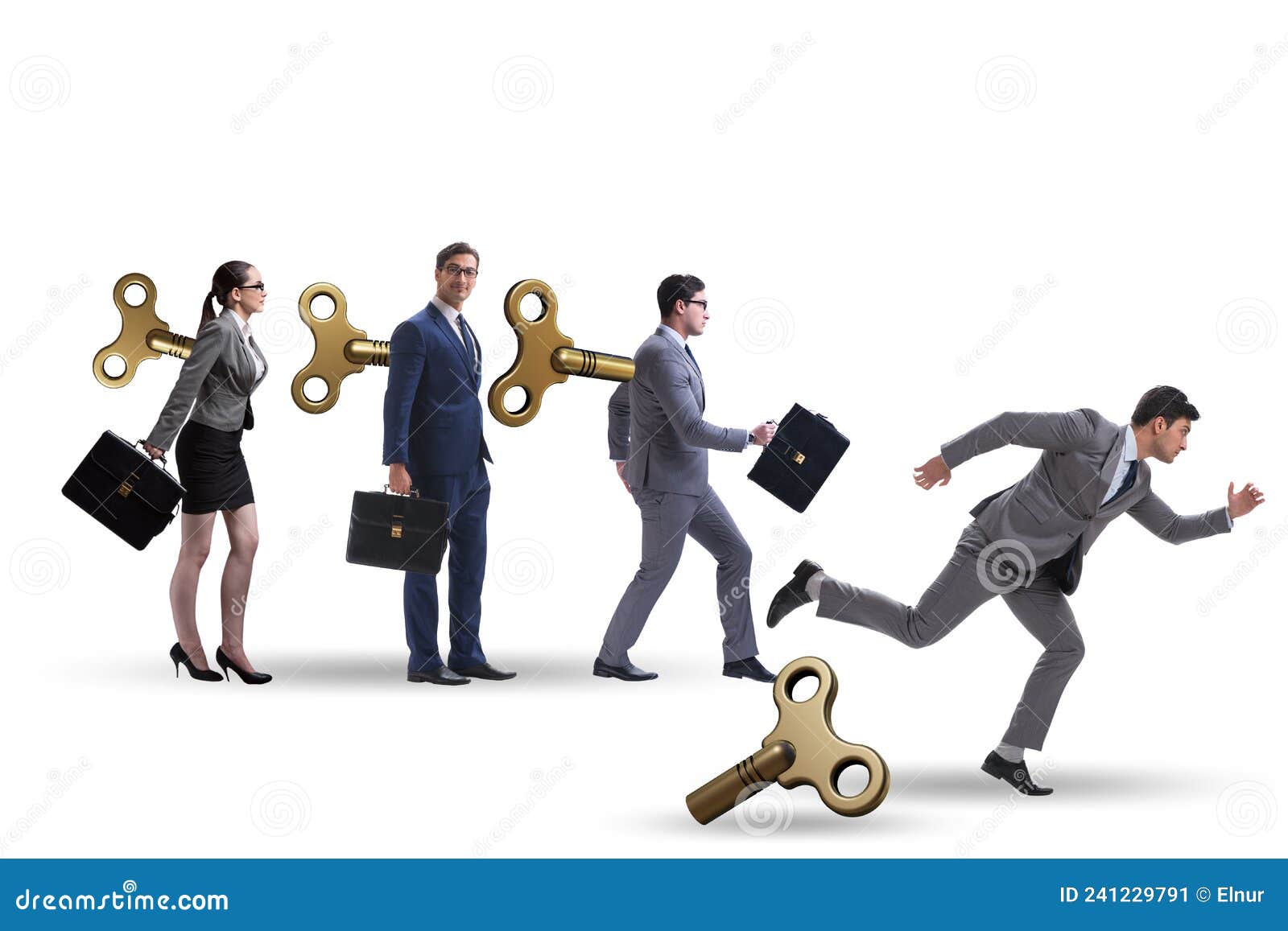 Concept of Businessman Escaping from Office Routine Stock Image - Image ...