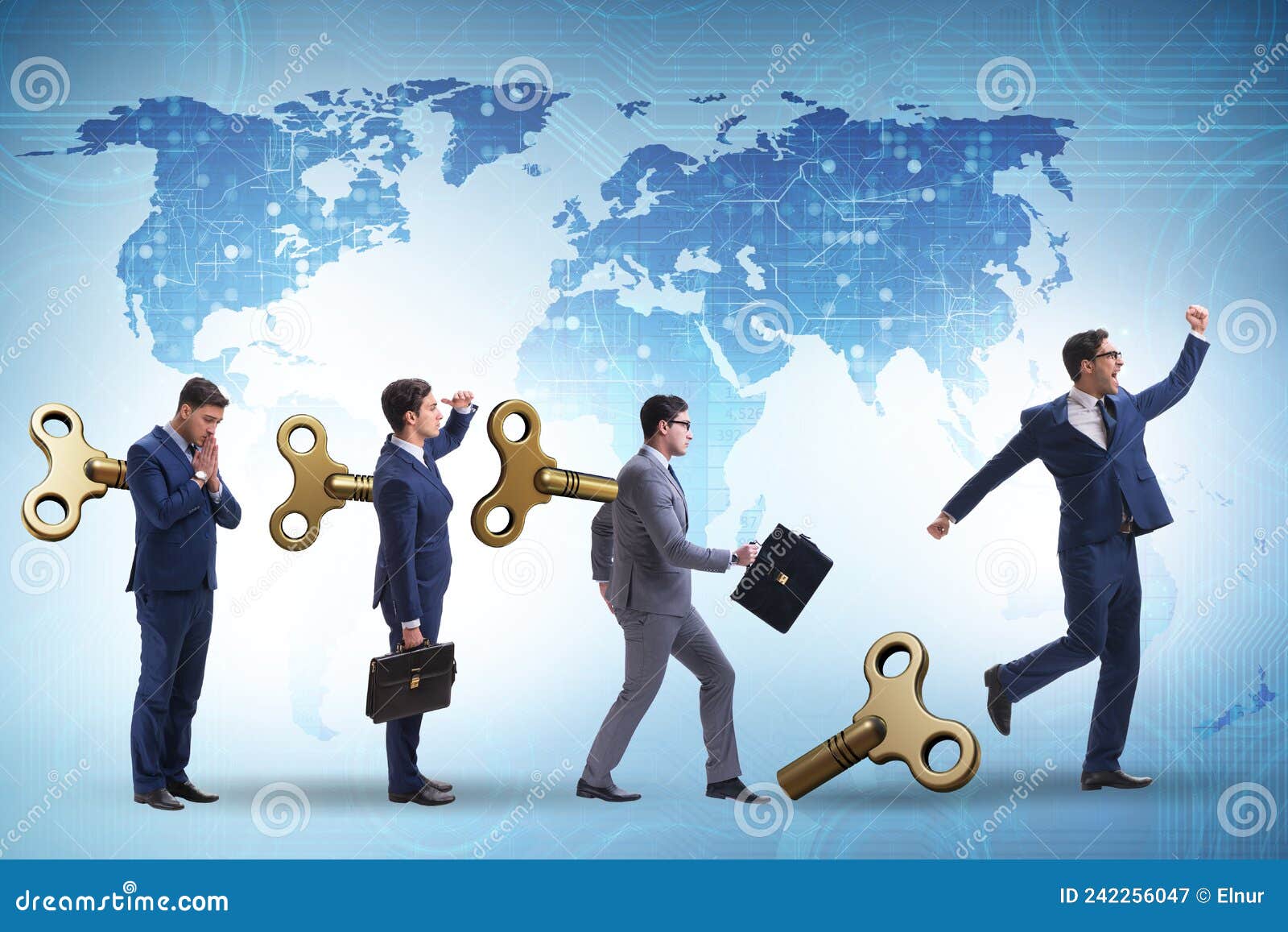 Concept of Businessman Escaping from Office Routine Stock Image - Image ...