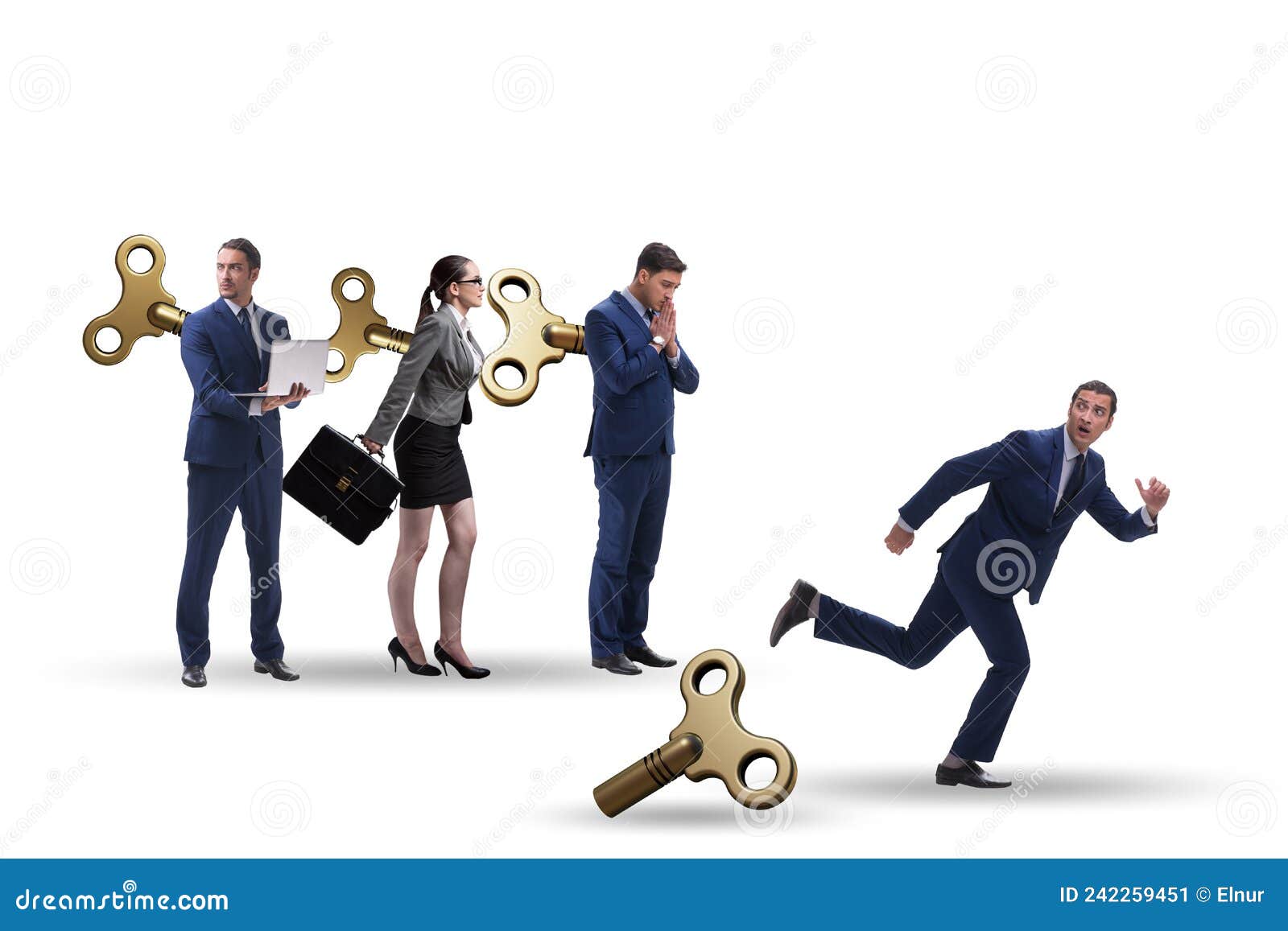 Concept of Businessman Escaping from Office Routine Stock Image - Image ...