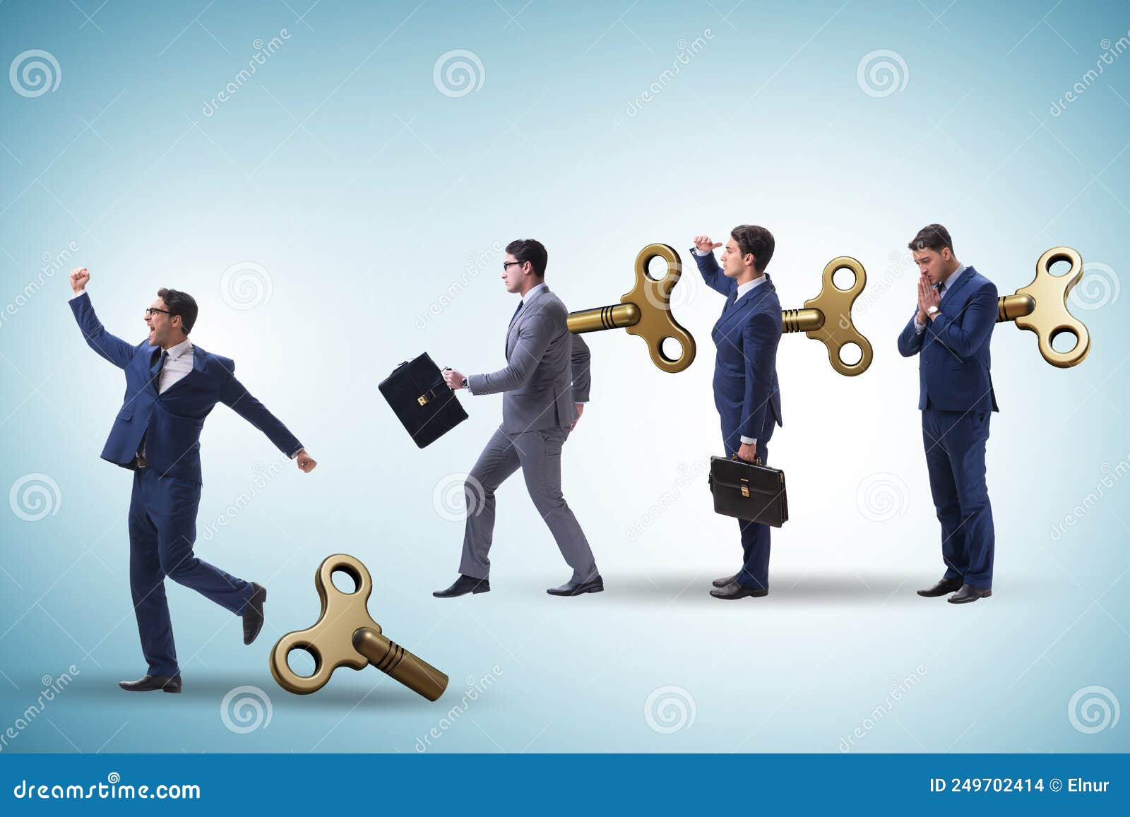 Concept of Businessman Escaping from Office Routine Stock Photo - Image ...
