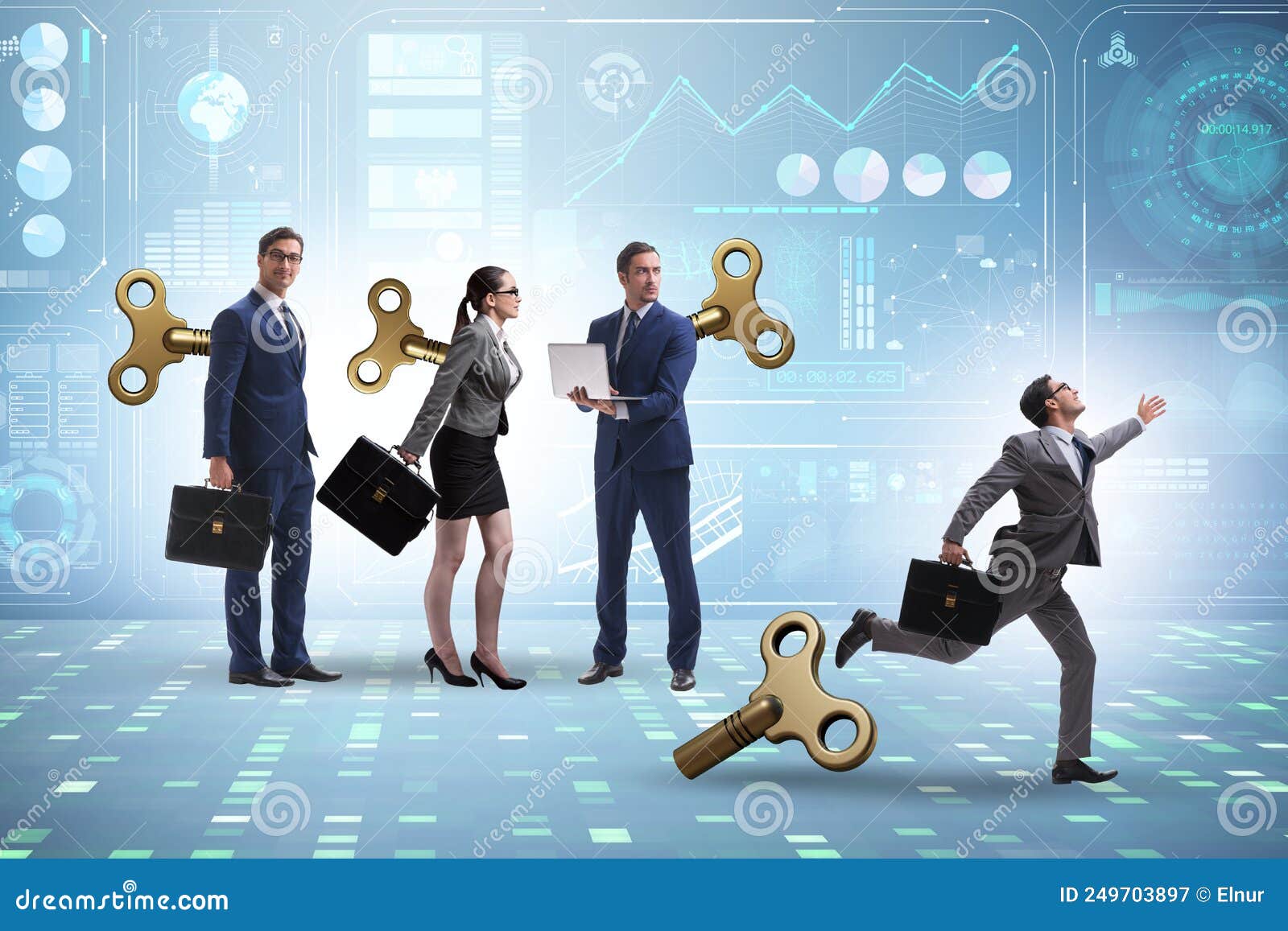 Concept of Businessman Escaping from Office Routine Stock Image - Image ...