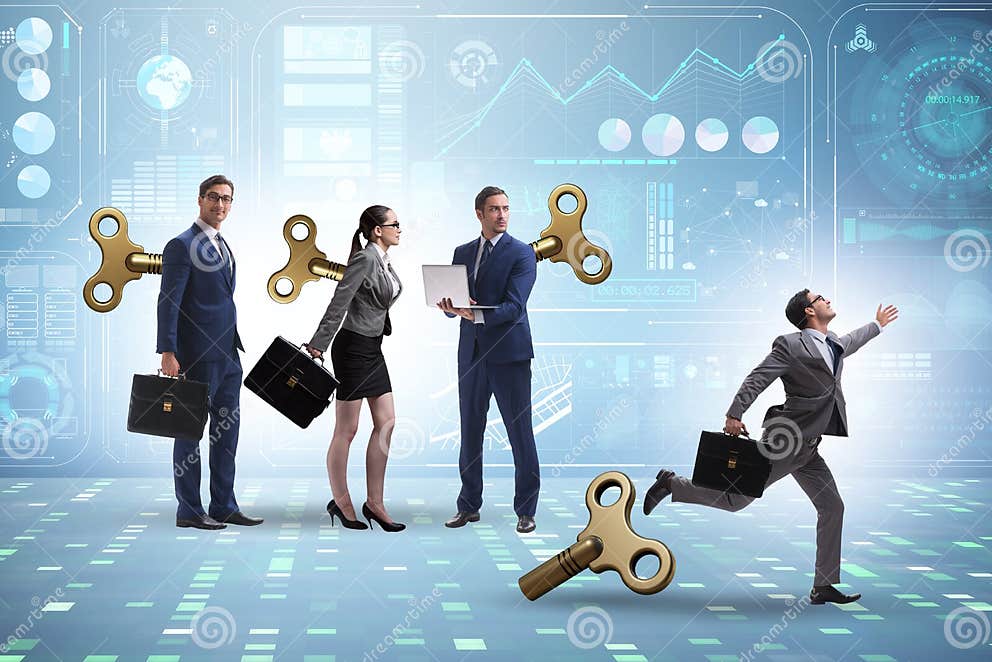 Concept of Businessman Escaping from Office Routine Stock Image - Image ...