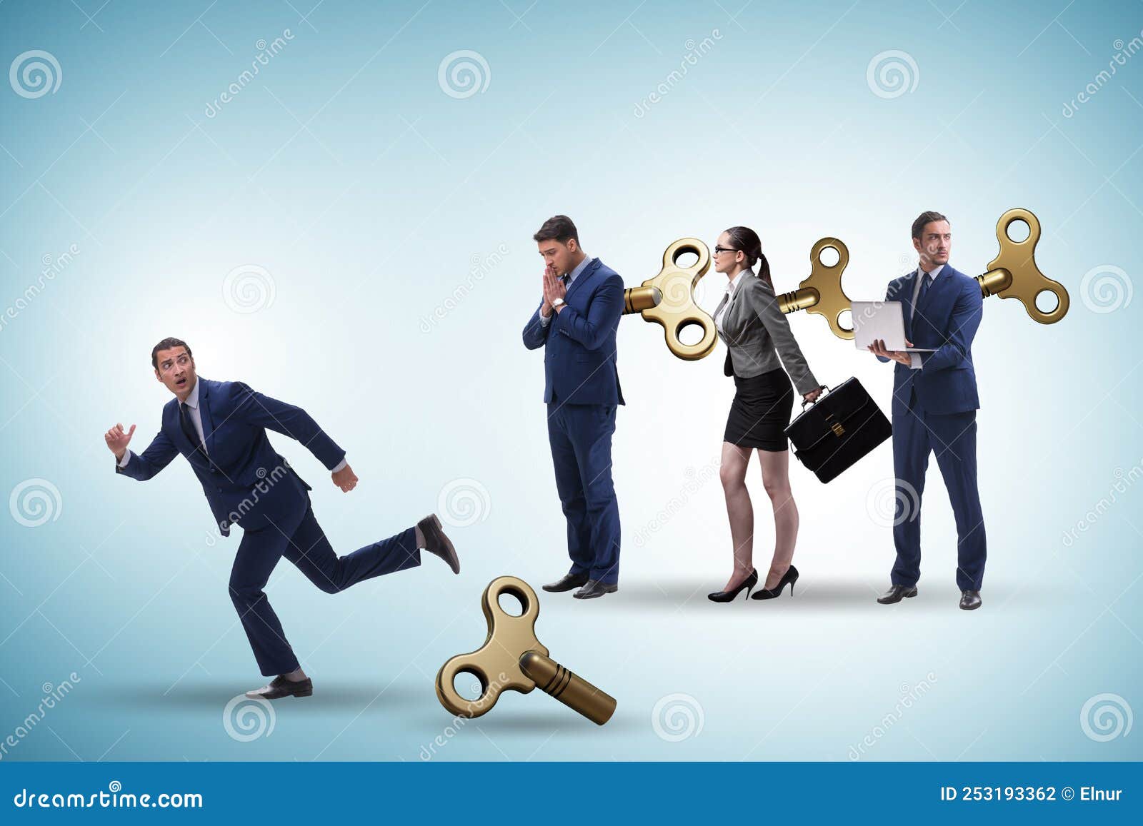Concept of Businessman Escaping from Office Routine Stock Photo - Image ...