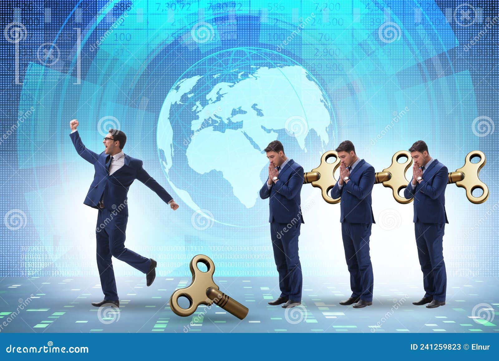 Concept of Businessman Escaping from Office Routine Stock Image - Image ...
