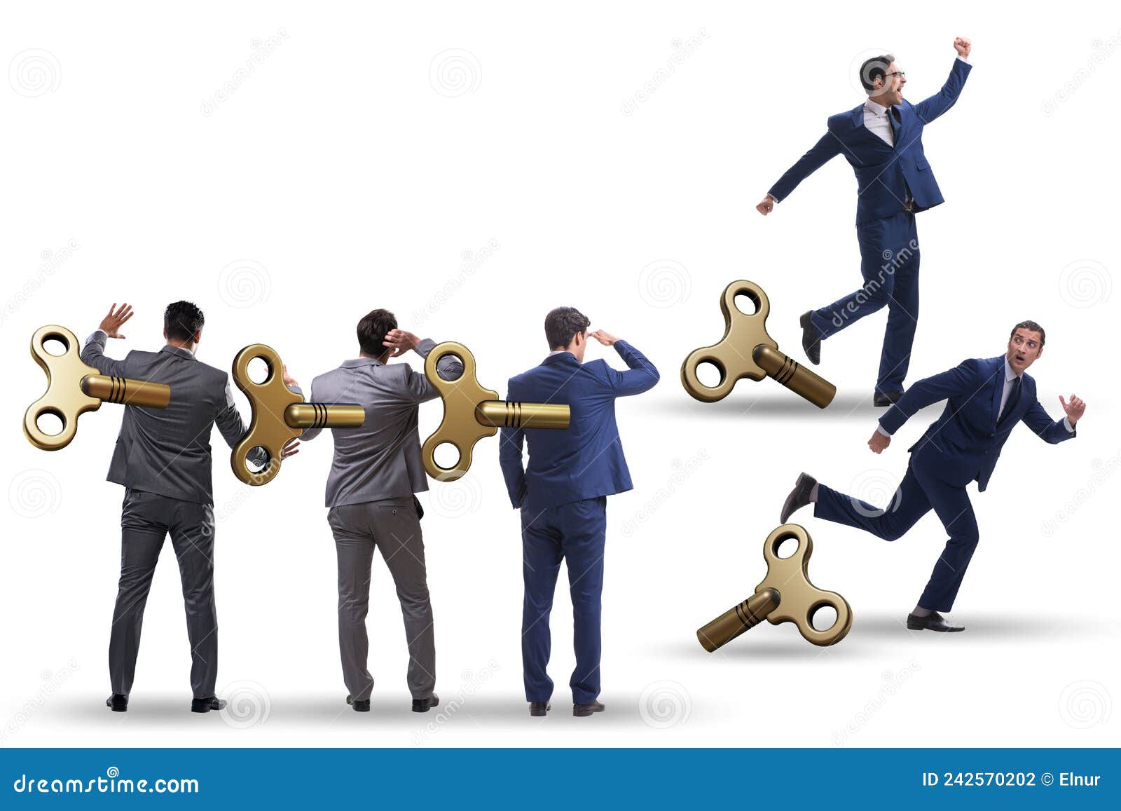 Concept of Businessman Escaping from Office Routine Stock Photo - Image ...
