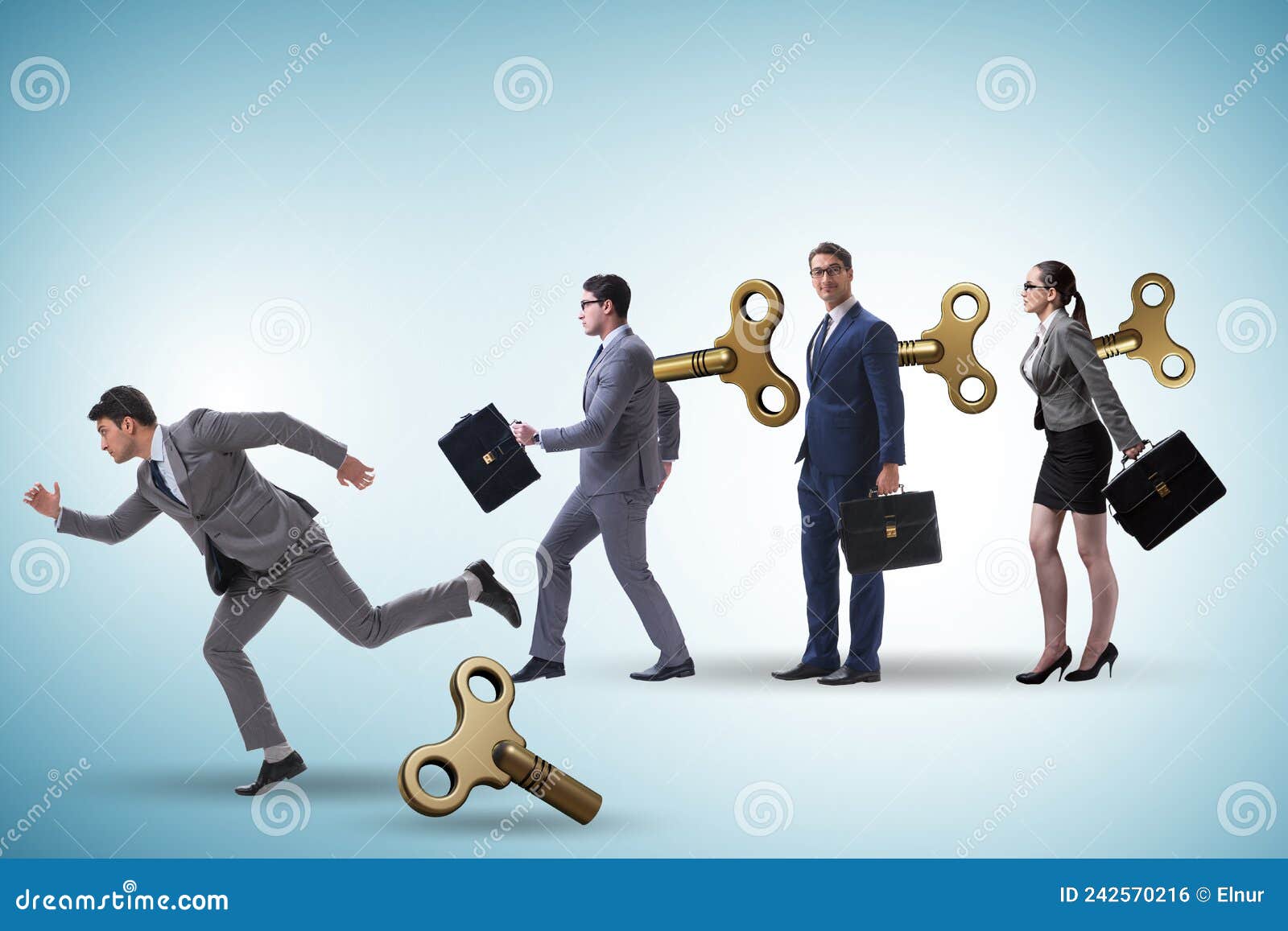 Concept of Businessman Escaping from Office Routine Stock Photo - Image ...