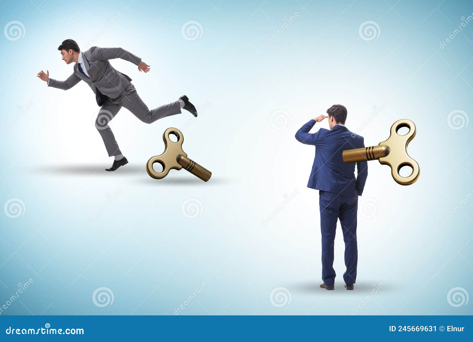 Concept of Businessman Escaping from Office Routine Stock Image - Image ...