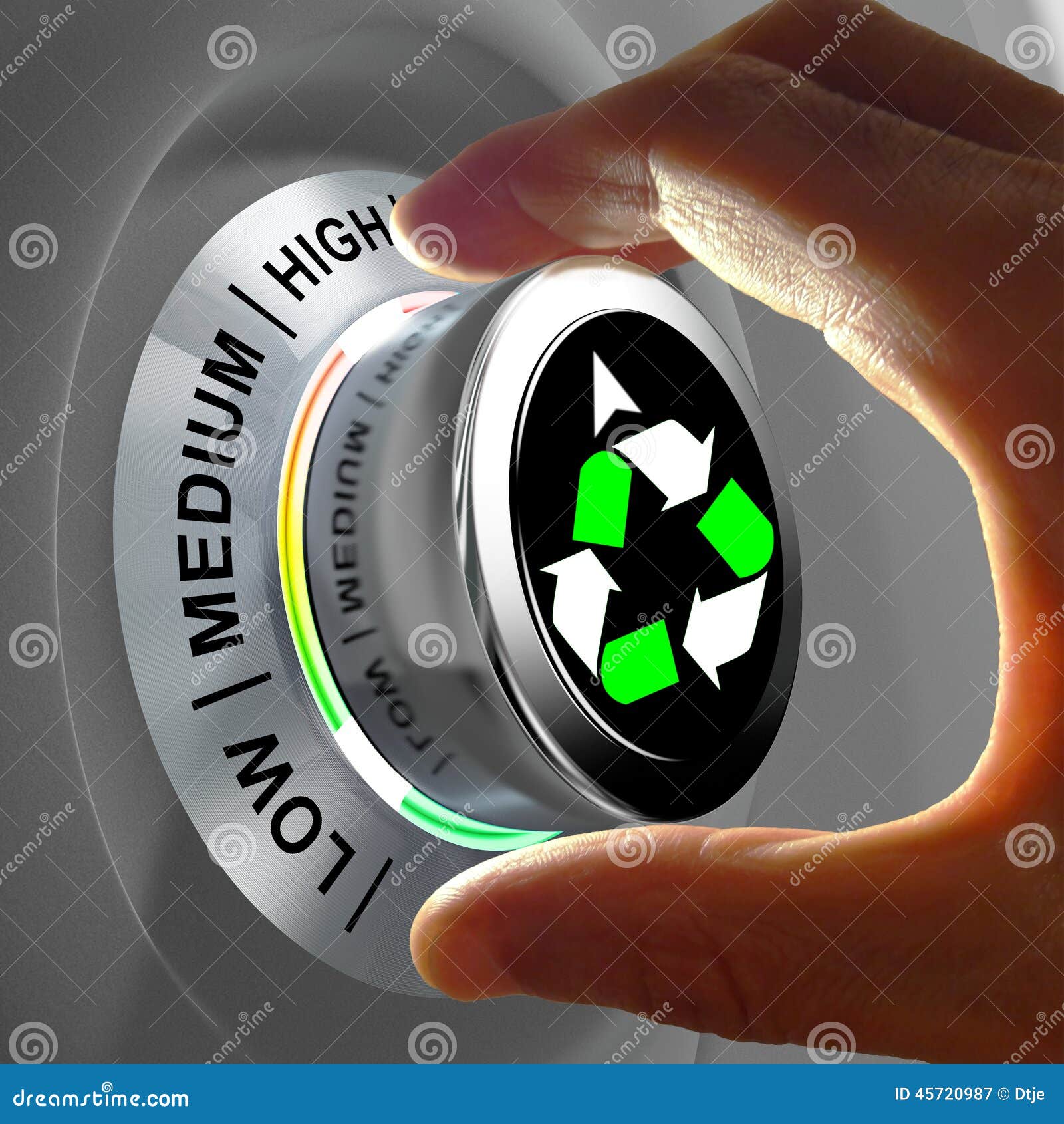 Concept of a Button Adjusting and Maximizing the Recycling. Stock ... Concept of a Button Adjusting and Maximizing the Recycling. Stock ...