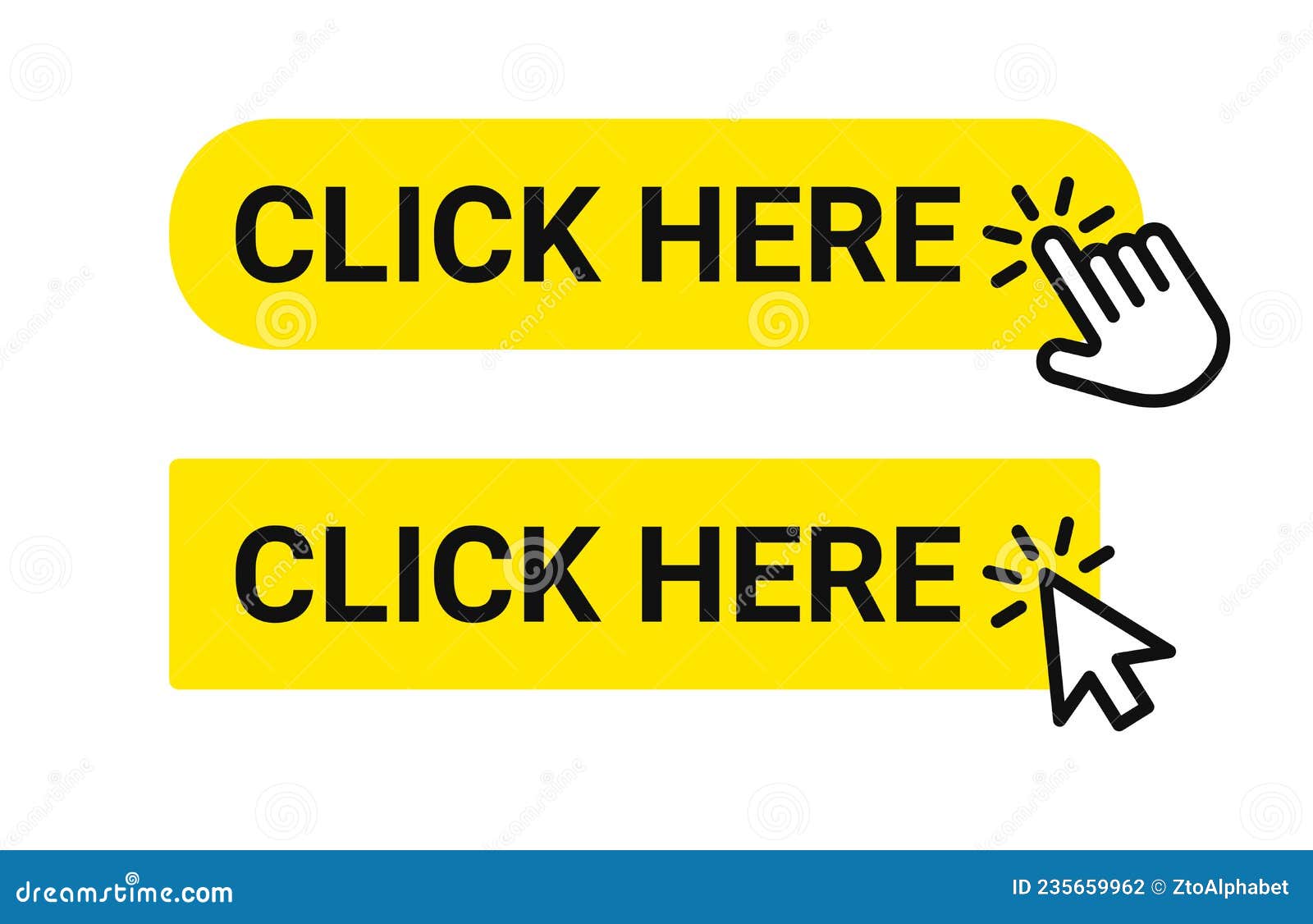 Click Here Pointer Mouse Cursor Computer Stock Vector - Illustration of ...