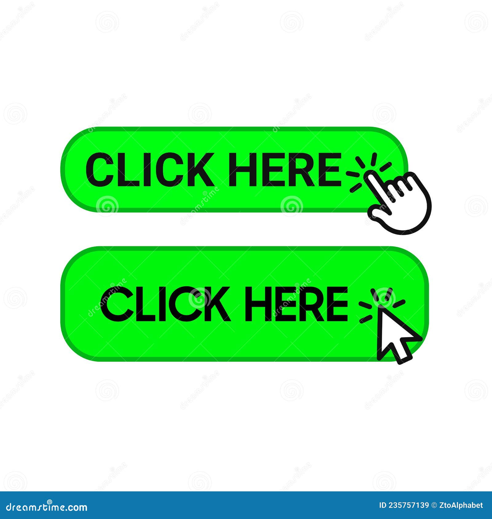 Click Here Pointer Mouse Cursor Computer Stock Vector - Illustration of ...