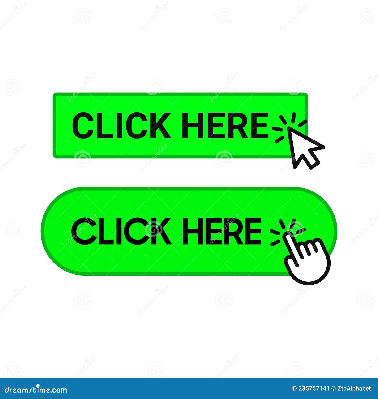 Click Here Pointer Mouse Cursor Computer Stock Vector - Illustration of ...