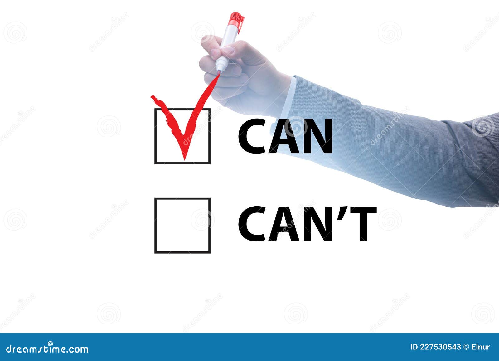 Concept of can and cant stock illustration. Illustration of ...