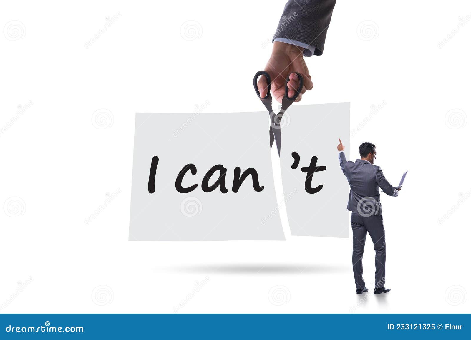 Concept of can and cant stock image. Image of motivational - 233121325