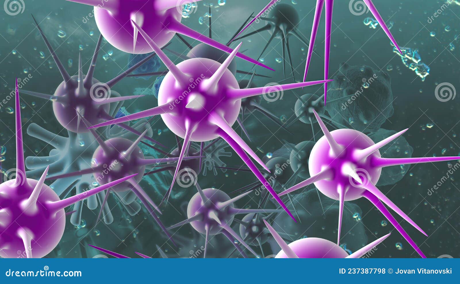 Concept of Cancer Cell in Human Body Stock Illustration - Illustration ...