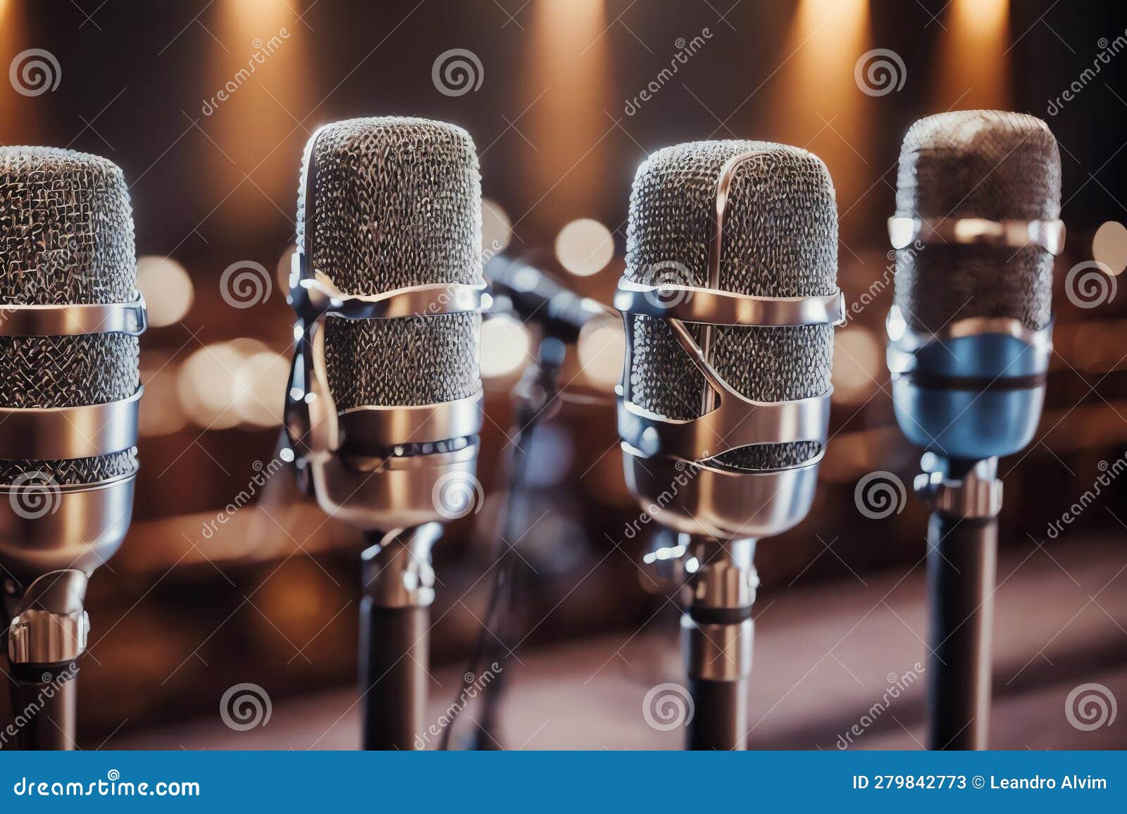 Captivating Microphone .AI Generated Stock Illustration - Illustration ...