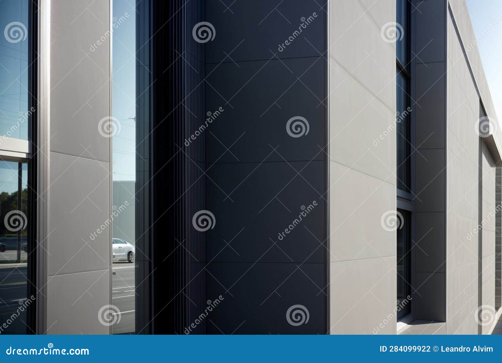 Captivating Minimalism a Close Up of a Modern Building Facade.AI ...
