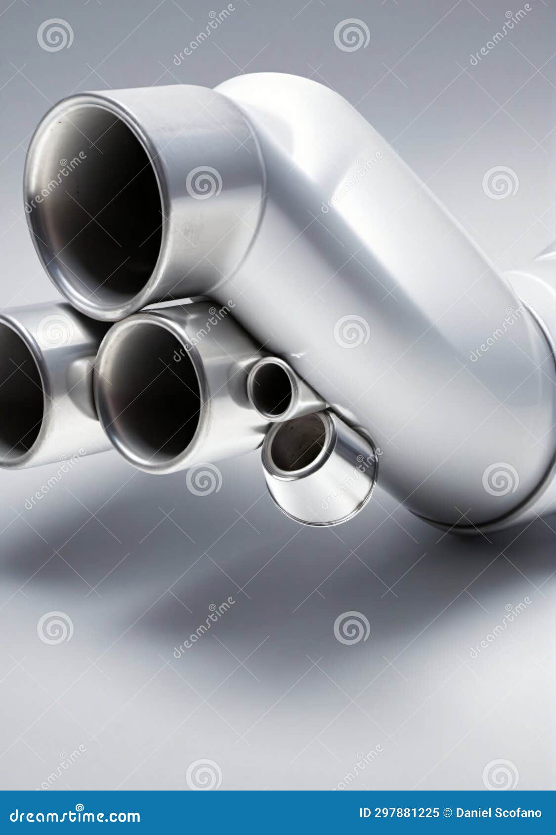 Car Exhaust Pipe Isolated on a White Background. Generative AI Stock ...