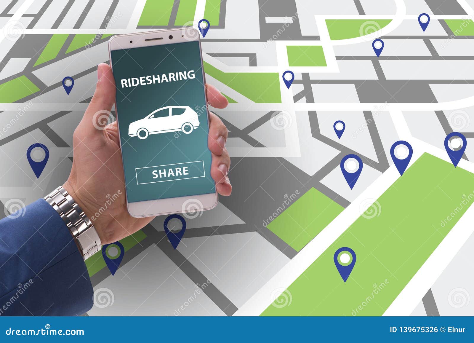 The Concept of Car Ordering Online Stock Photo - Image of phone, order ...