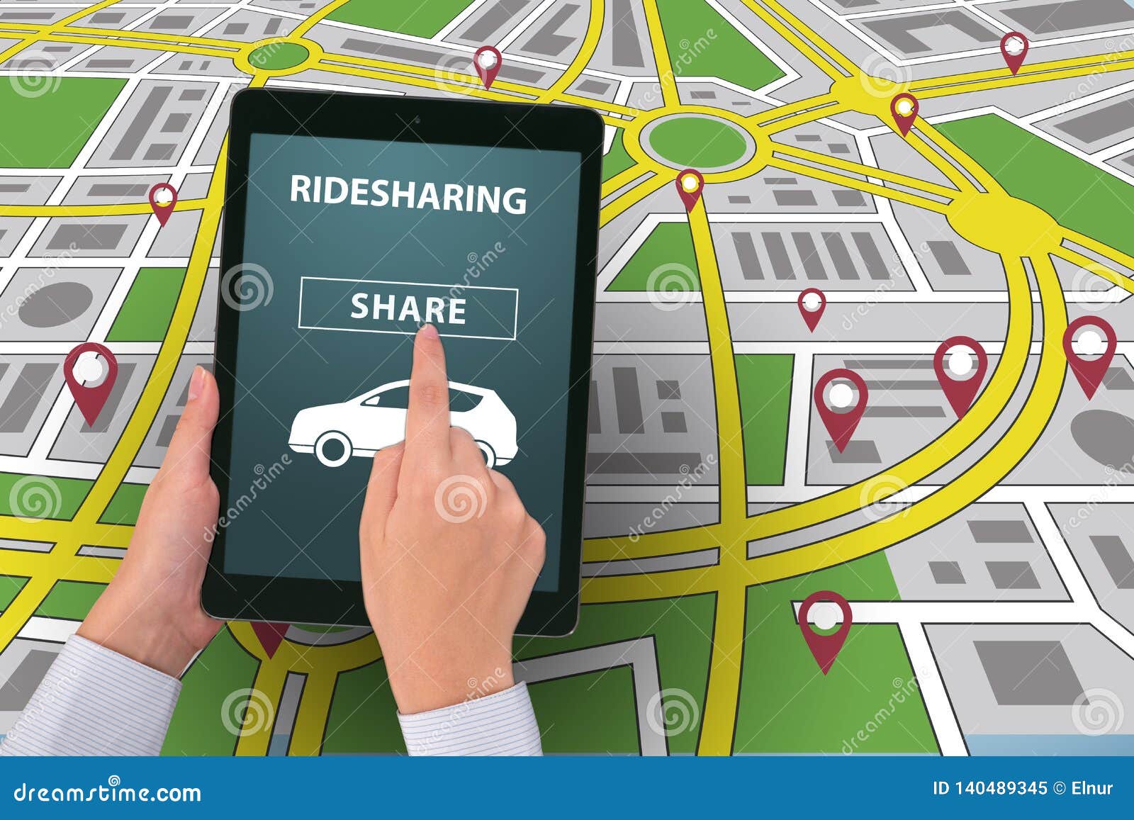 The Concept of Car Ordering Online Stock Image - Image of rideshare ...