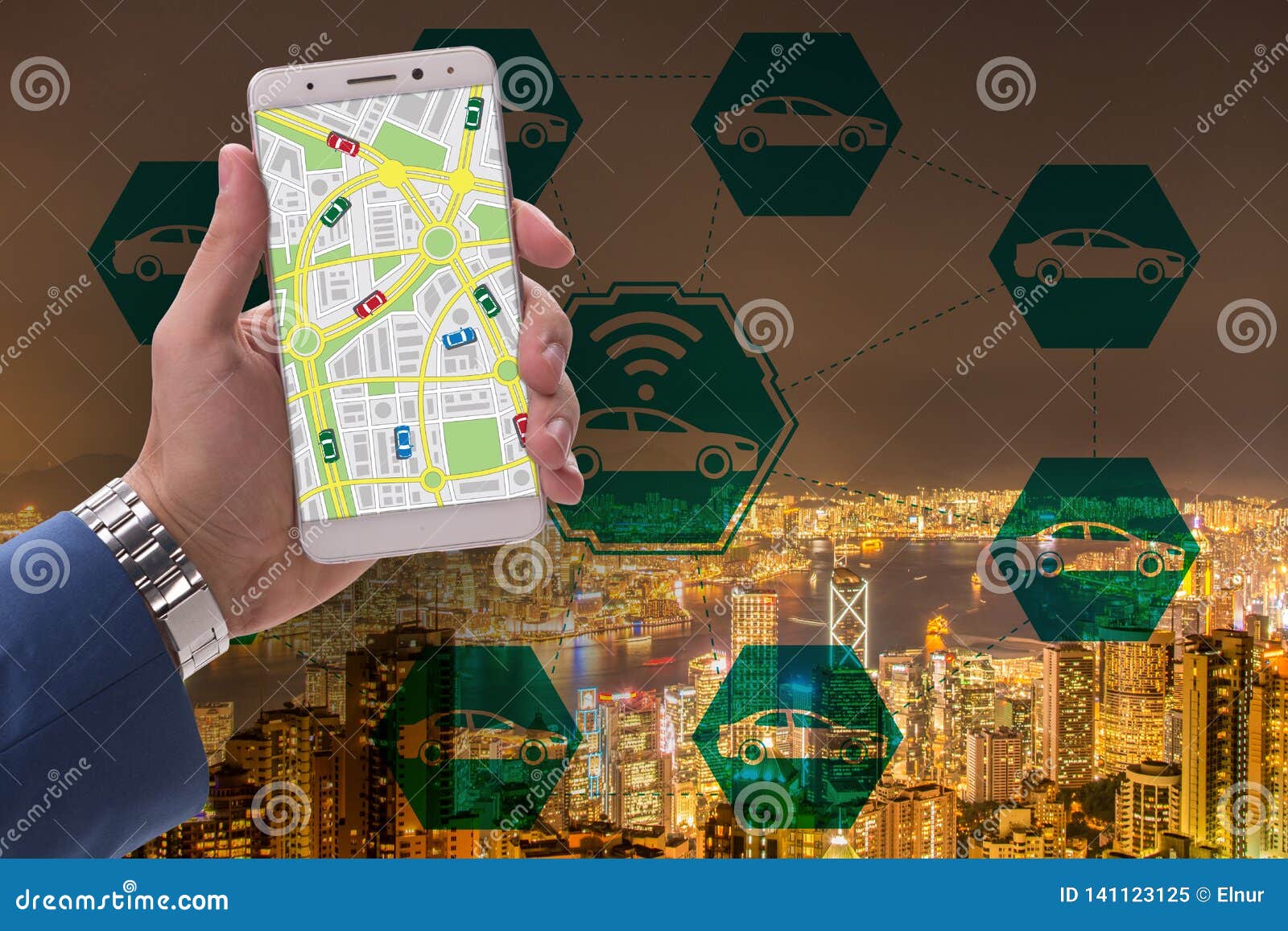 The Concept of Car Ordering Online Stock Image - Image of driver, phone ...