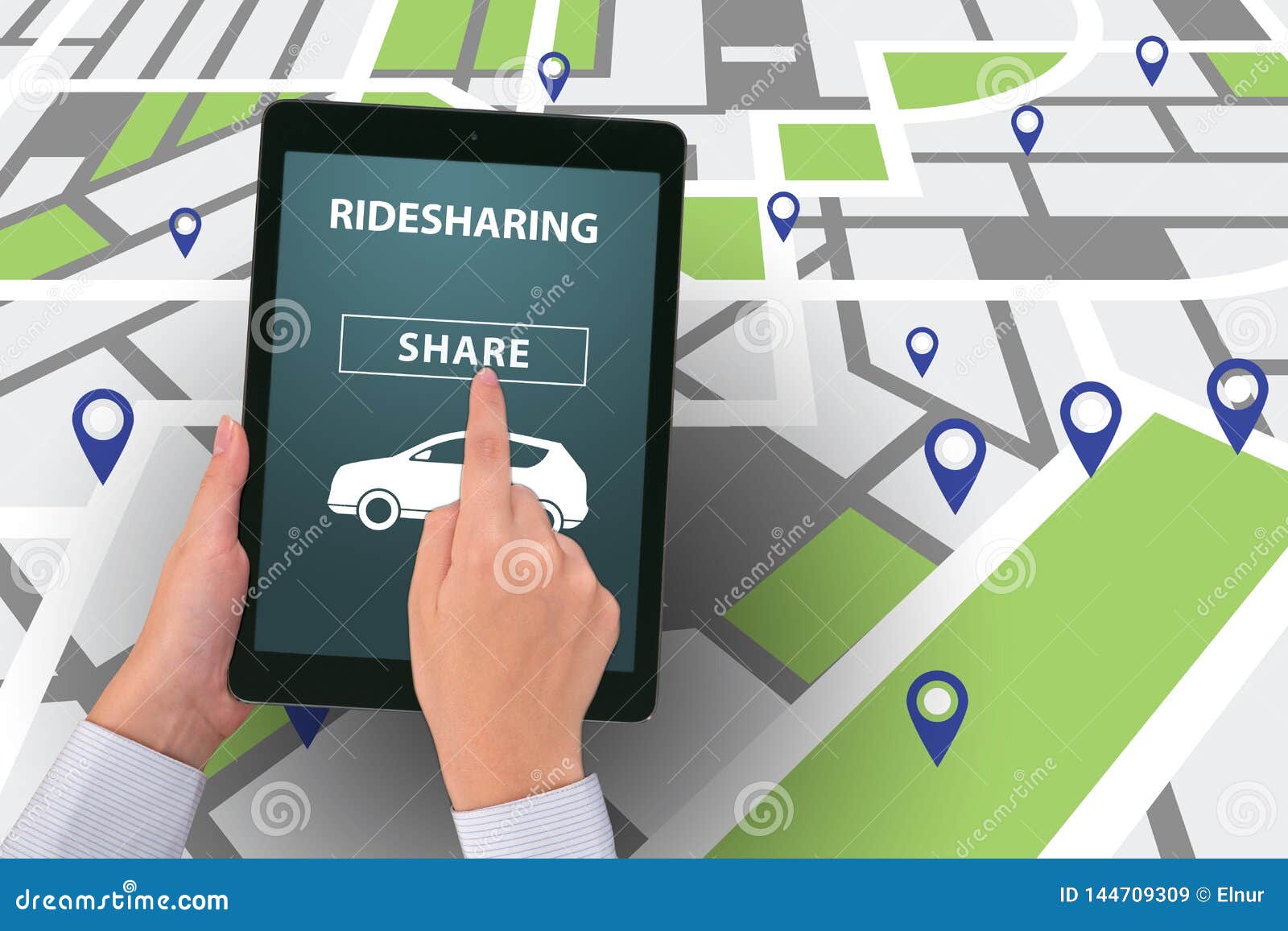 The Concept of Car Ordering Online Stock Illustration - Illustration of ...