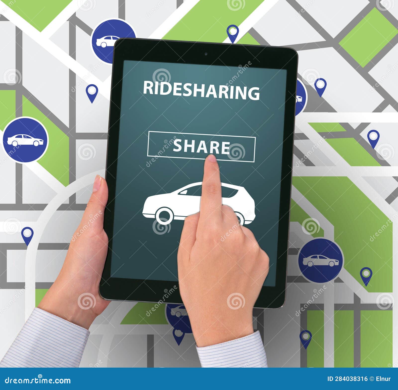 Concept of Car Ordering Online Stock Photo - Image of application ...