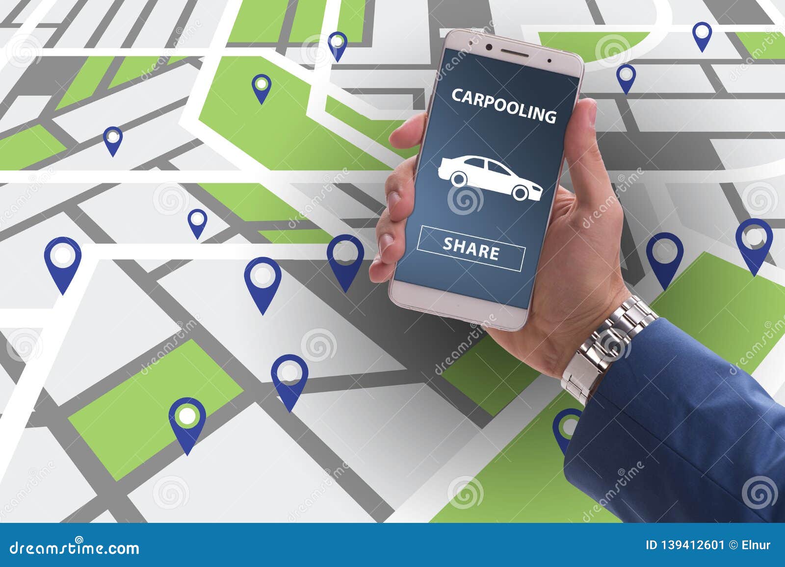 The Concept of Car Ordering Online Stock Image - Image of pooling, auto ...