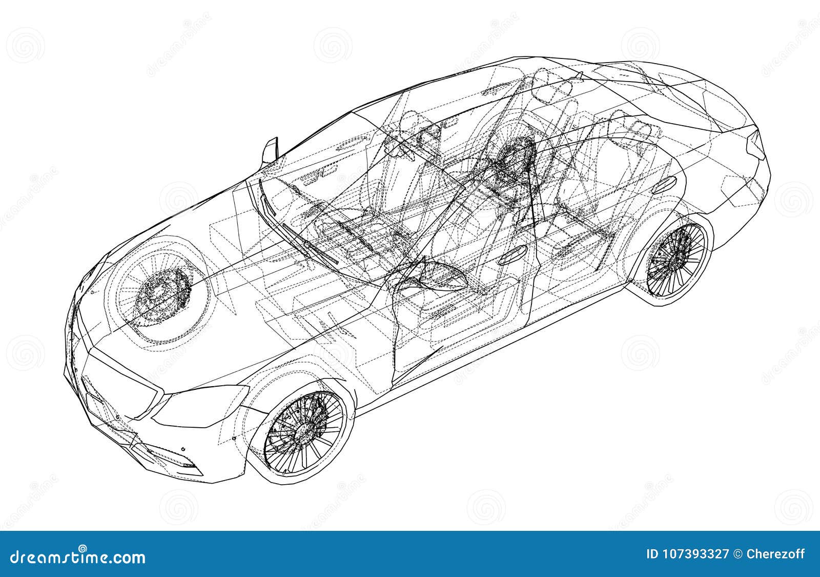 Concept car. Vector stock vector. Illustration of technical - 107393327
