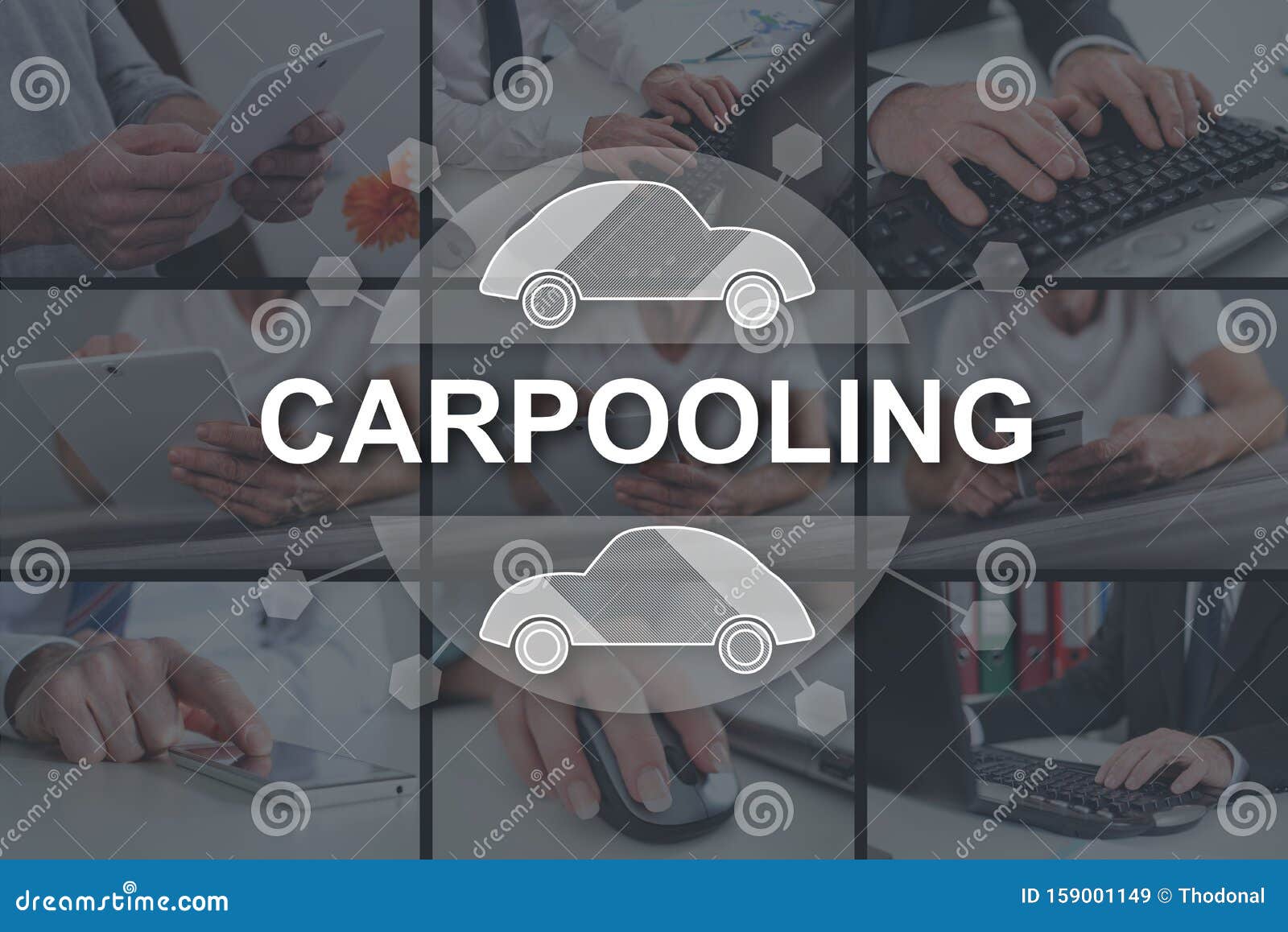 Concept of carpooling stock image. Image of application - 159001149