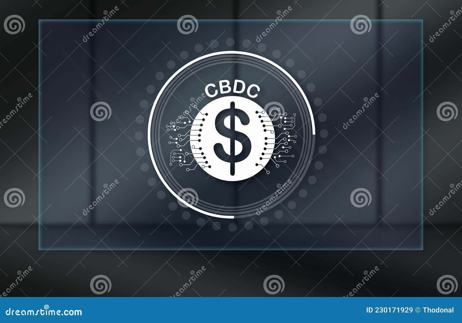 Concept of cbdc stock illustration. Illustration of currency - 230171929