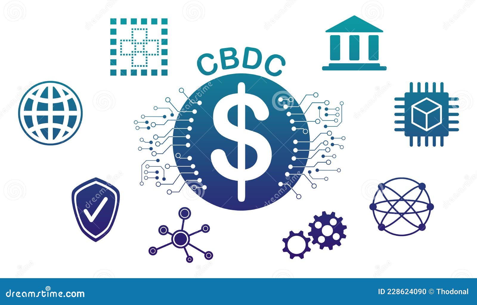 Concept of cbdc stock illustration. Illustration of payment - 228624090