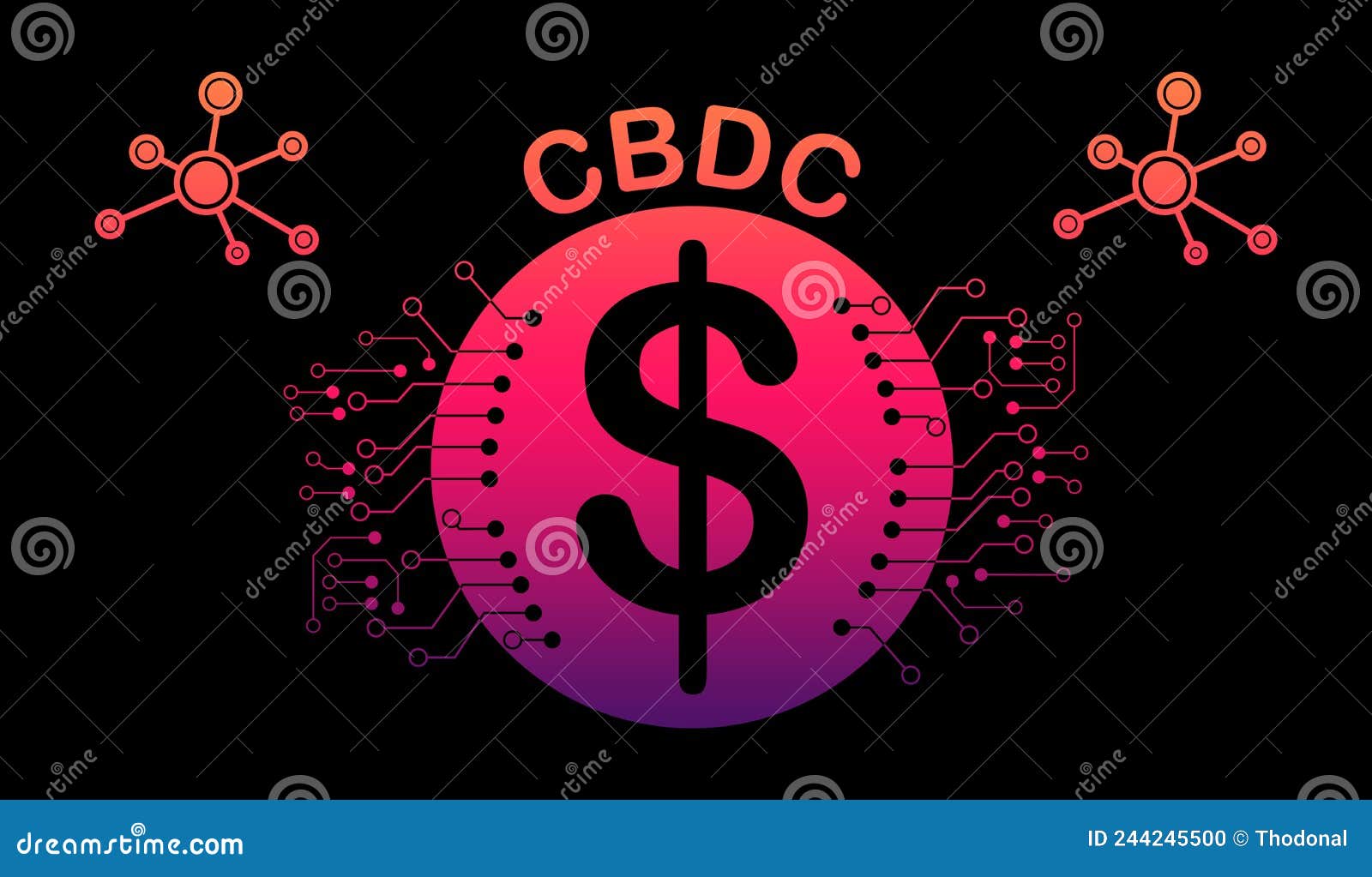 Concept of cbdc stock illustration. Illustration of modern - 244245500