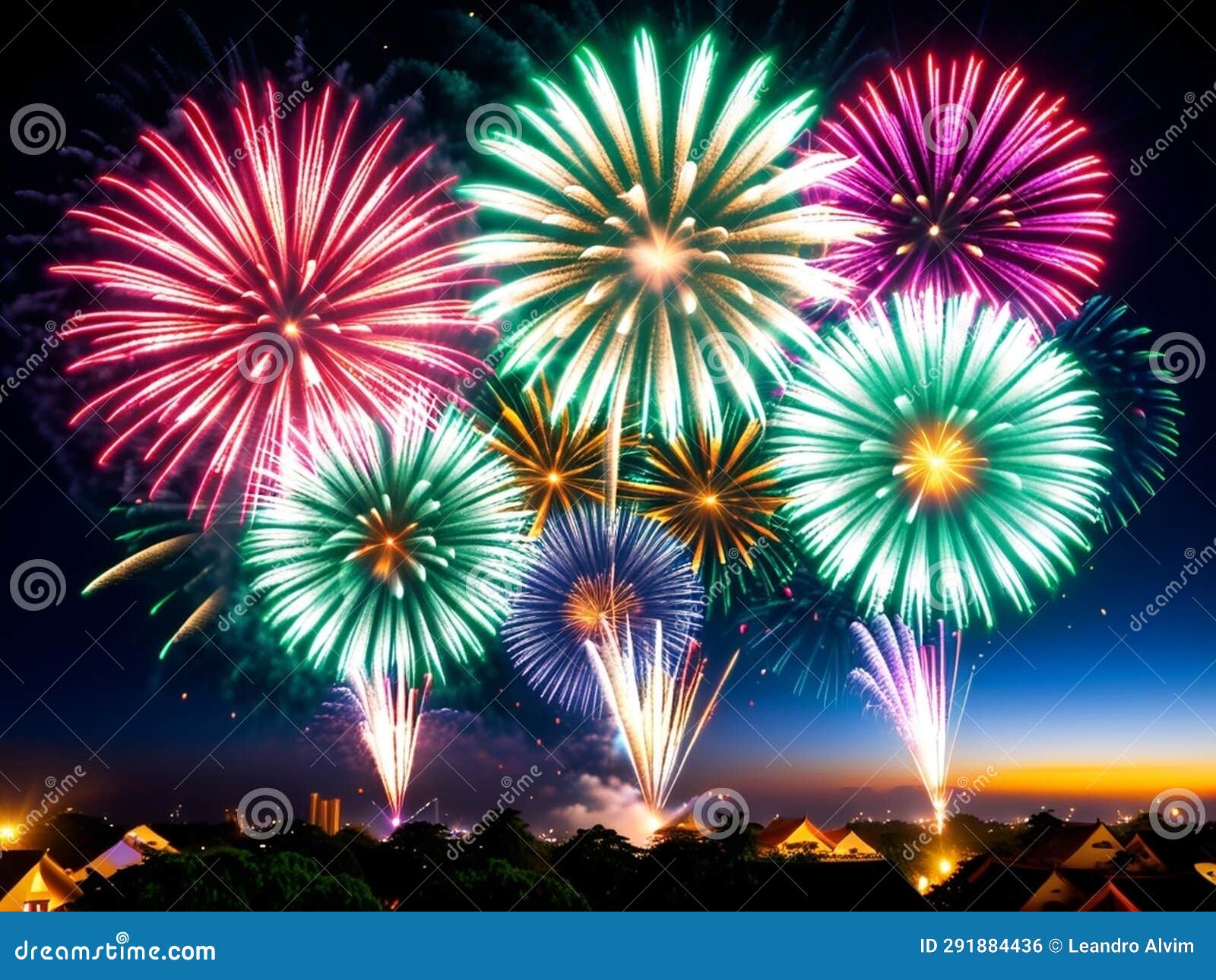 Celestial Celebration the Dazzling Fireworks of Diwali.AI Generated ...