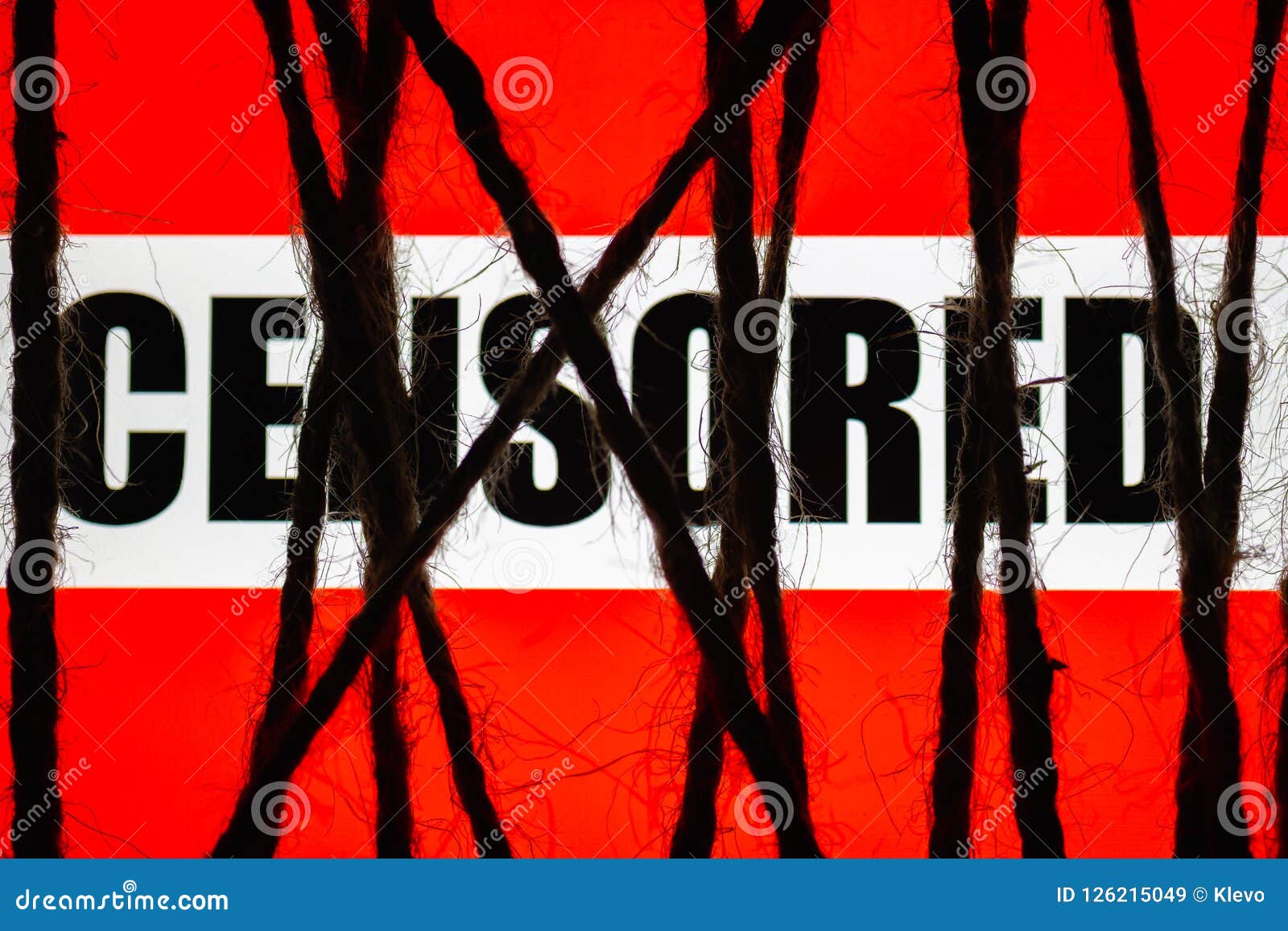 Concept of Censorship. Internet Restricted Access. Tightly Wrapped ...
