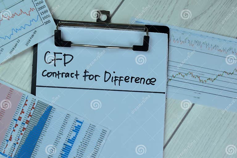 Concept of CFD - Contract for Difference Write on Paperwork Isolated on ...
