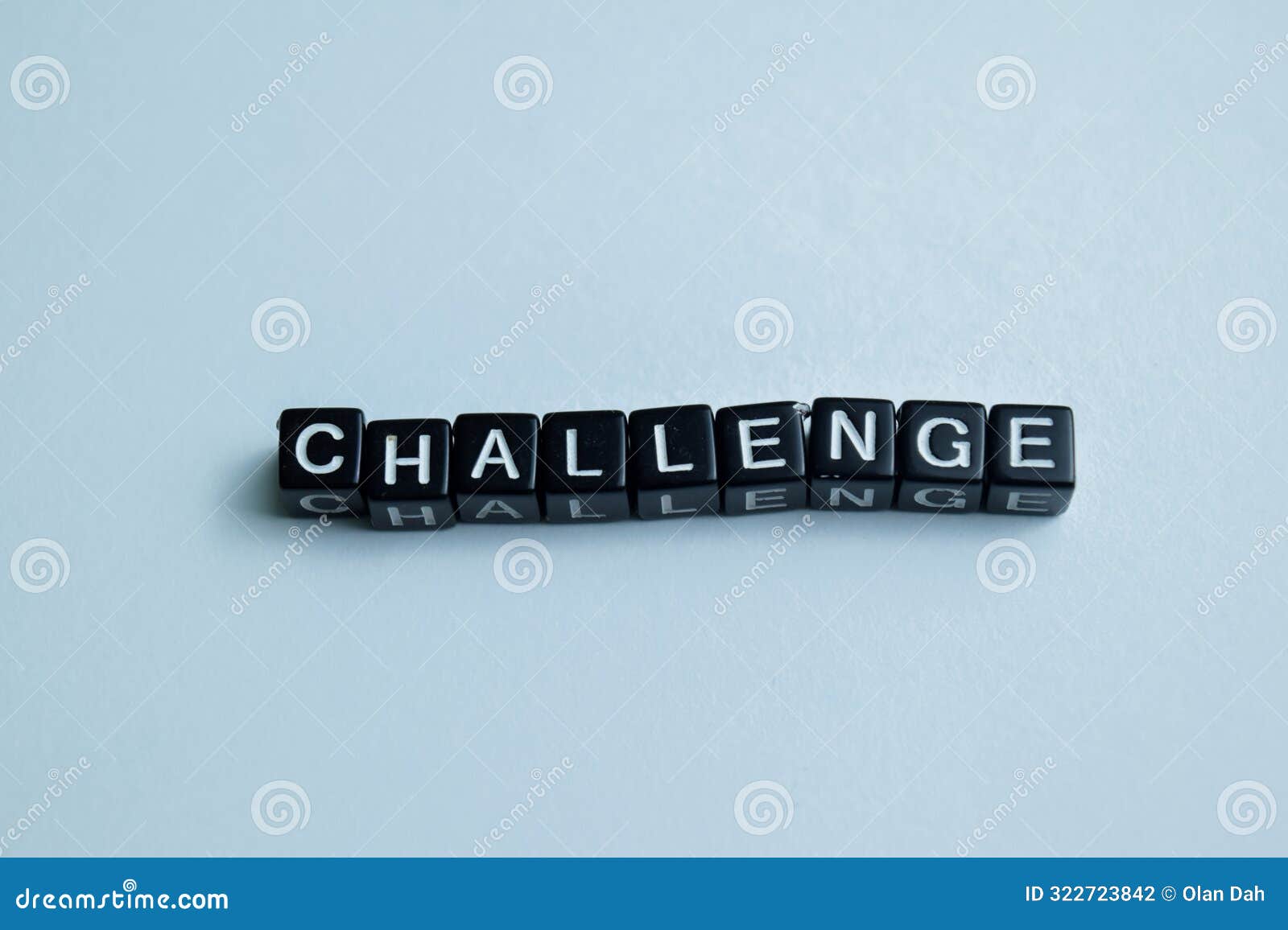 Concept of Challenge Written on Wooden Blocks. Cross Processed Image on ...