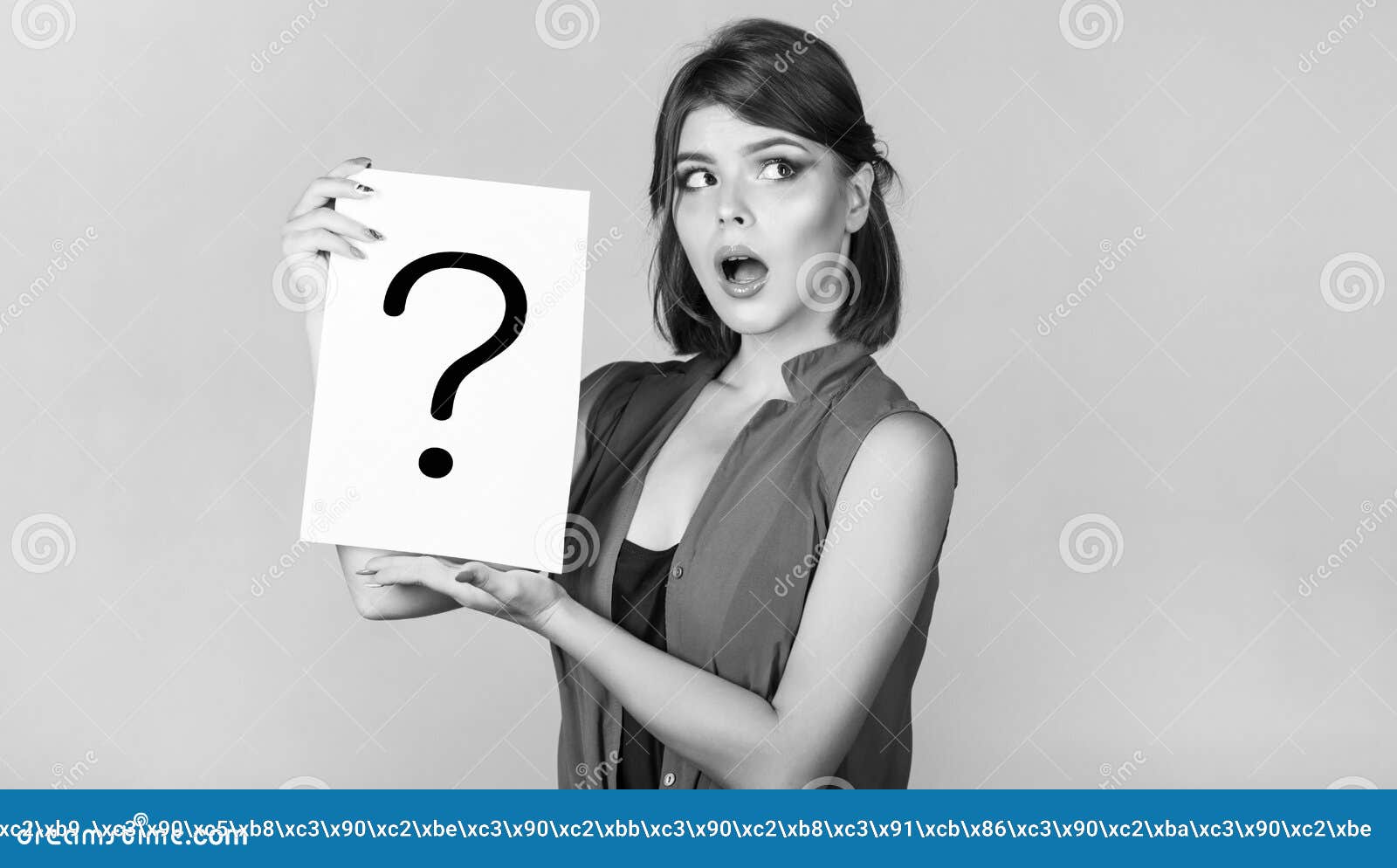 Concept - Challenging Issue, Looking for the Answer. Thinking Woman ...