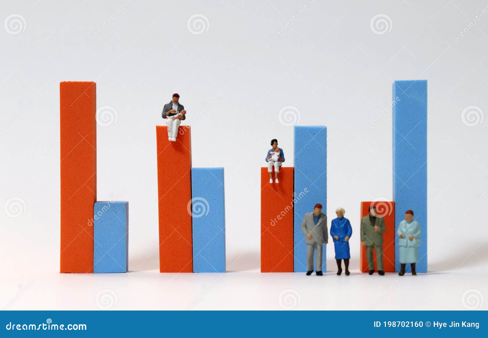 The Concept of Changing Population Structure. Stock Photo - Image of ...