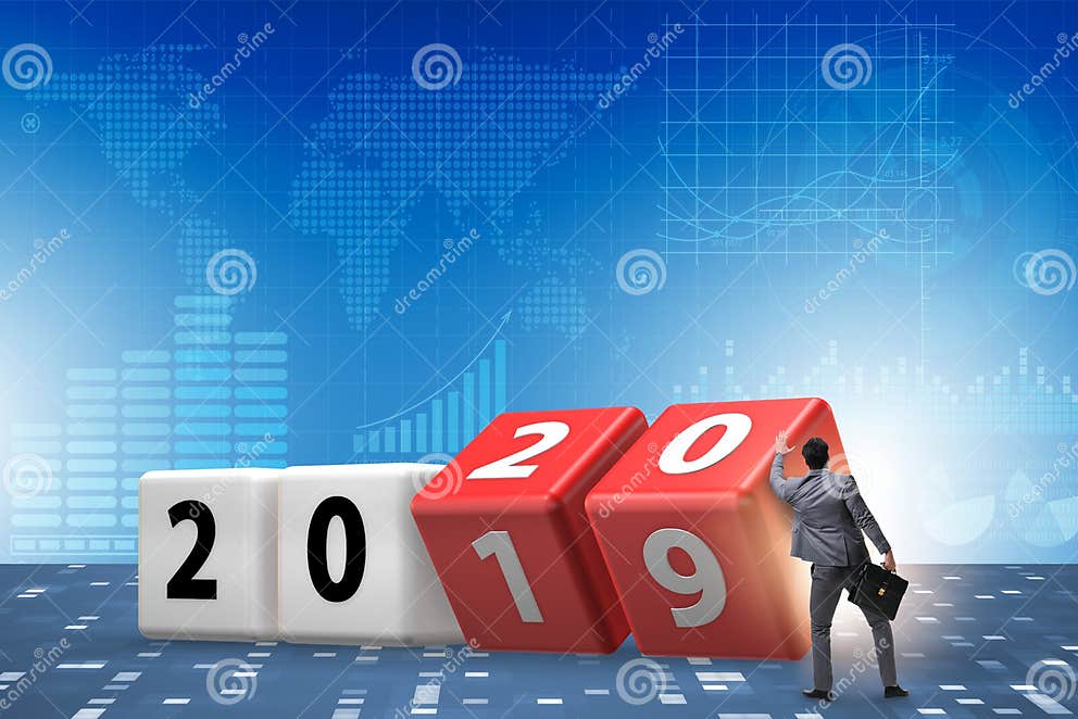 Concept of Changing Year from 2019 To 2020 Stock Image - Image of ...