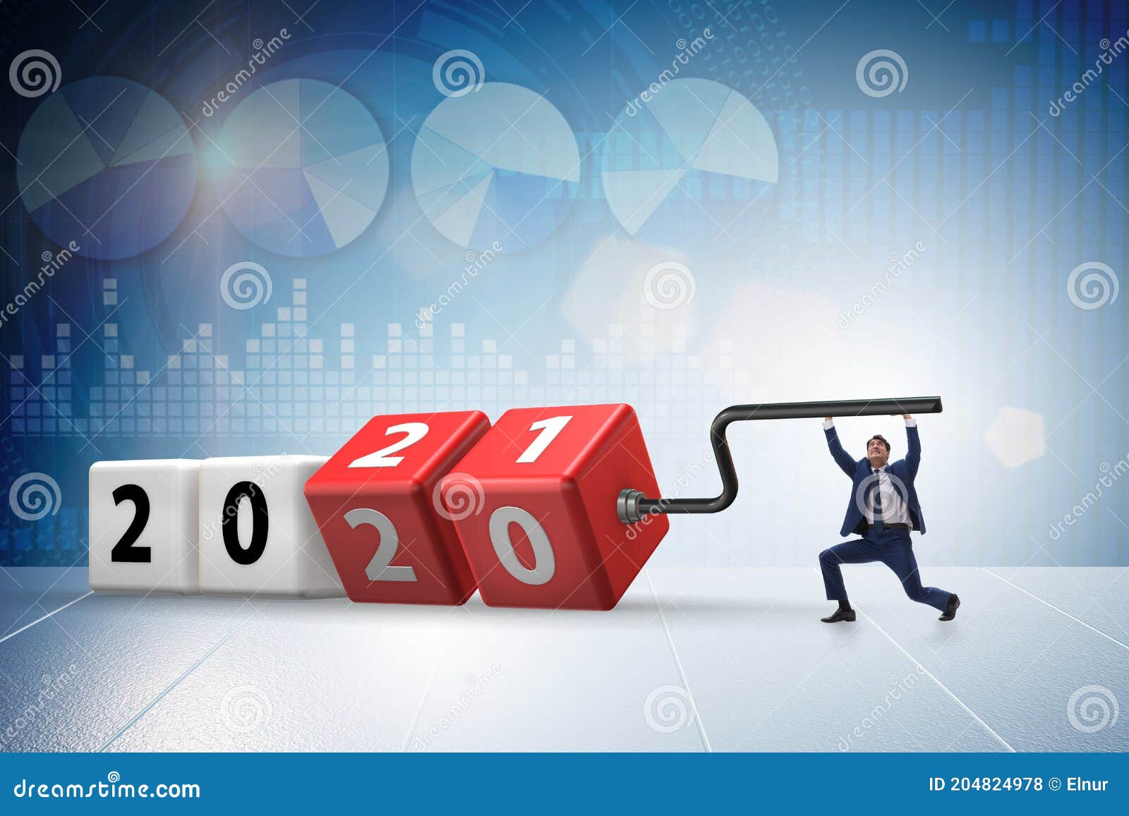 Concept of Changing Year from 2020 To 2021 Stock Photo - Image of cubes ...