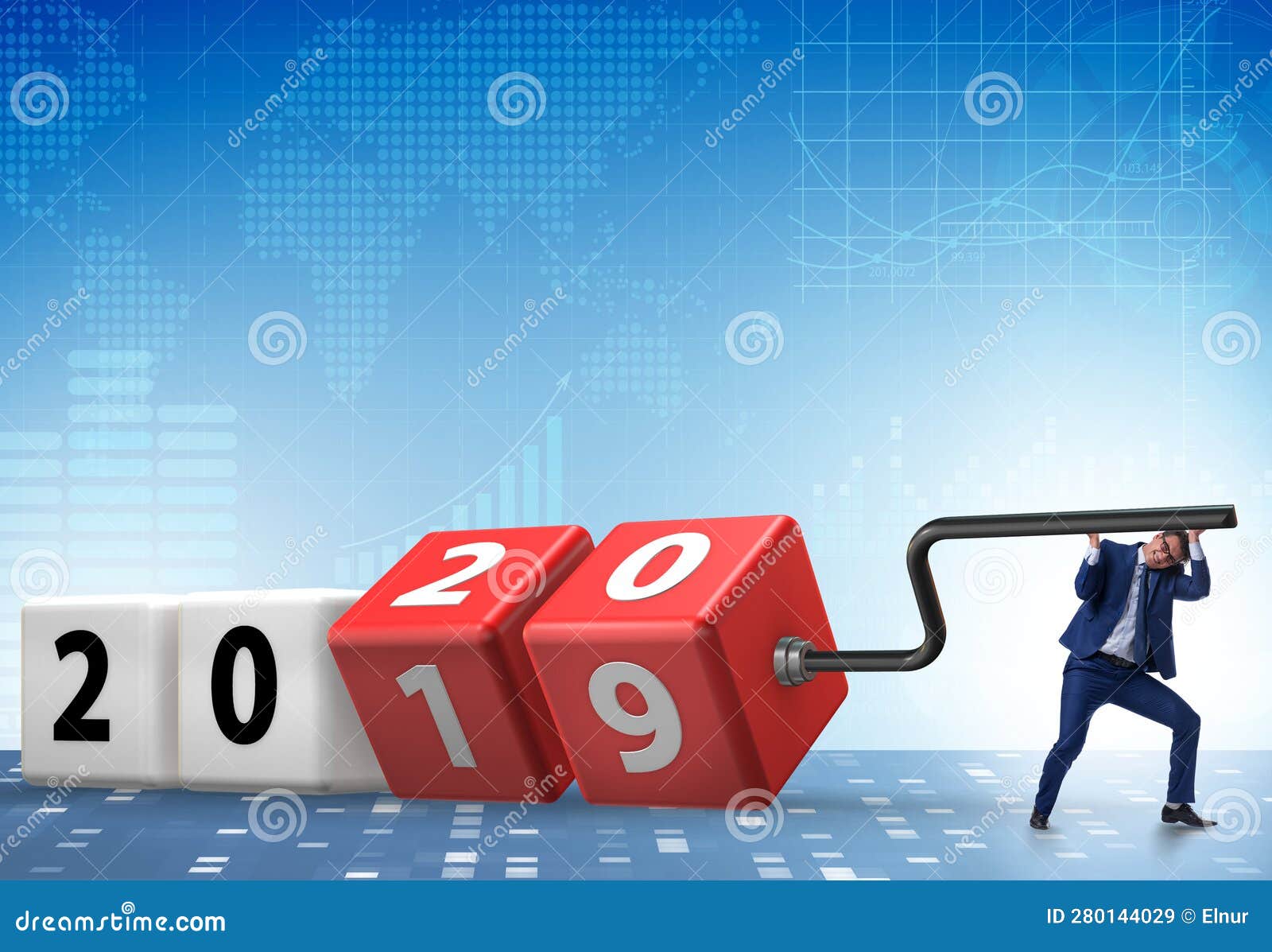 Concept of Changing Year from 2019 To 2020 Stock Illustration ...