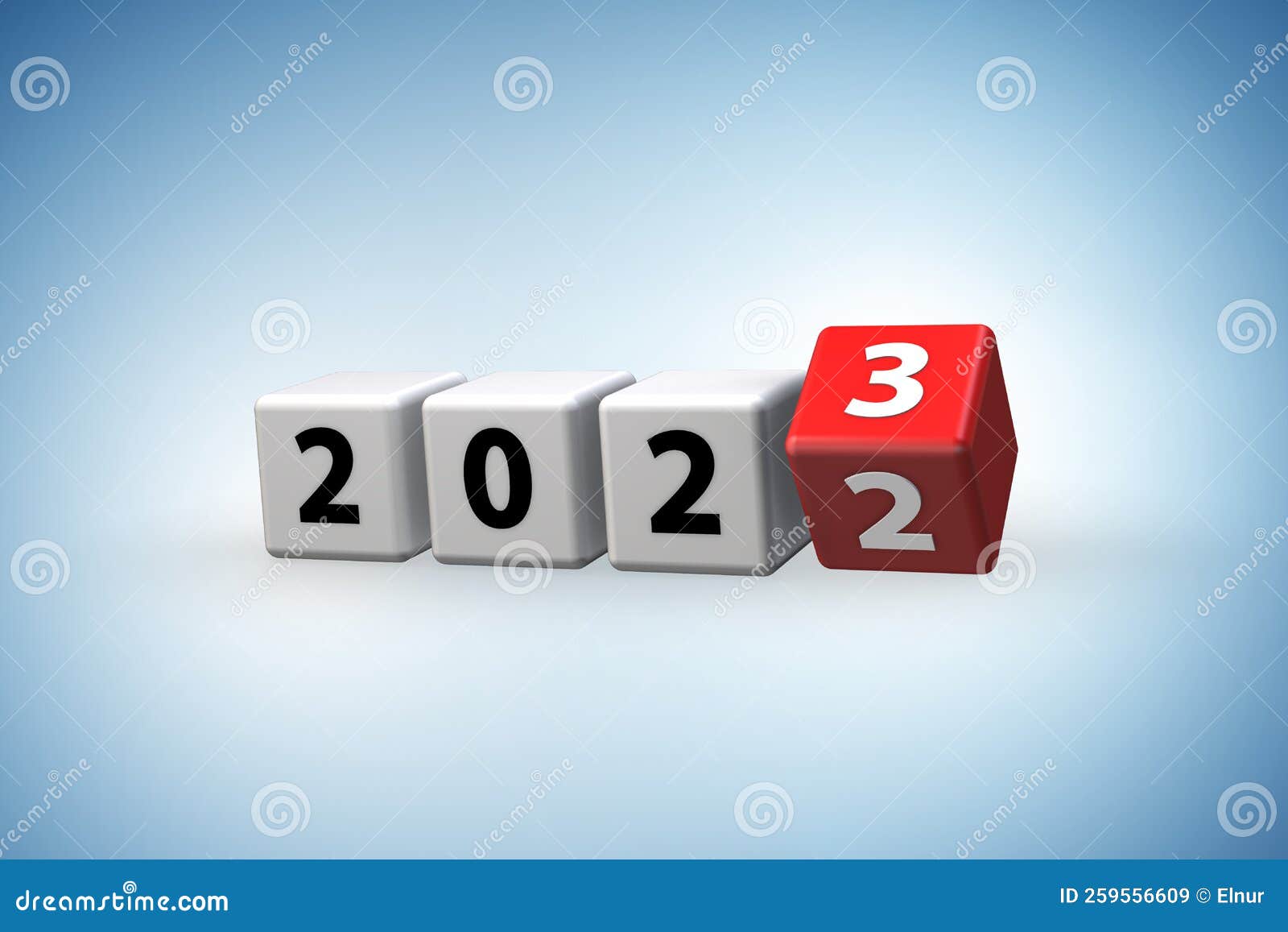 Concept of Changing the Year from 2022 To 2023 - 3d Rendering Stock ...