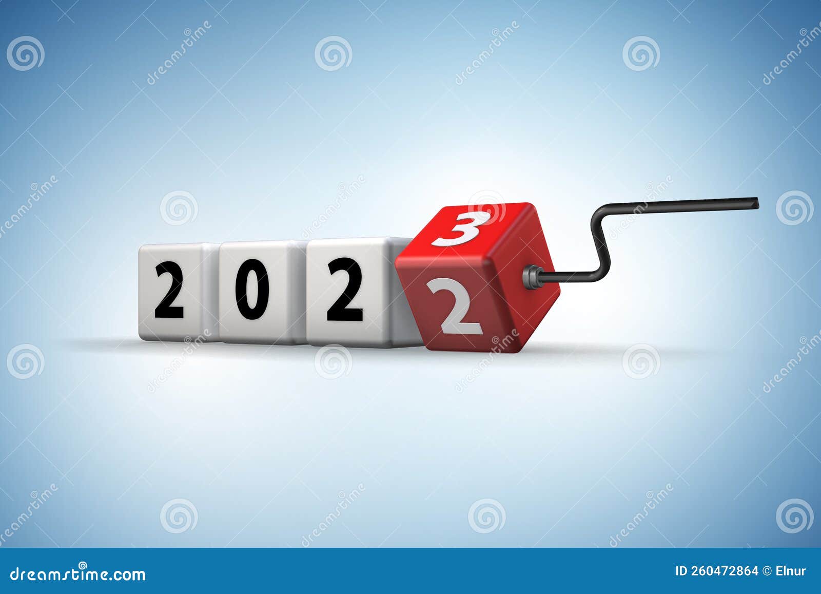 Concept of Changing the Year from 2022 To 2023 - 3d Rendering Stock ...