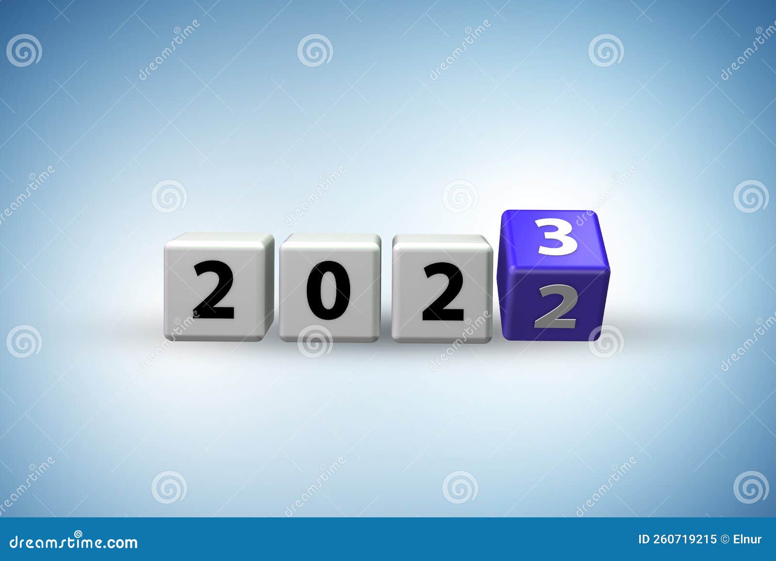 Concept of Changing the Year from 2022 To 2023 - 3d Rendering Stock ...