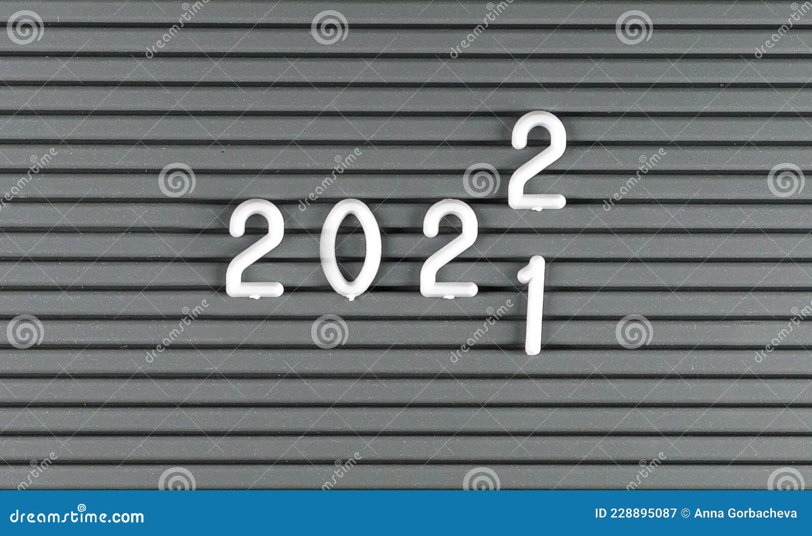 Concept of Changing the Year from 2021 To 2022 Stock Image - Image of ...