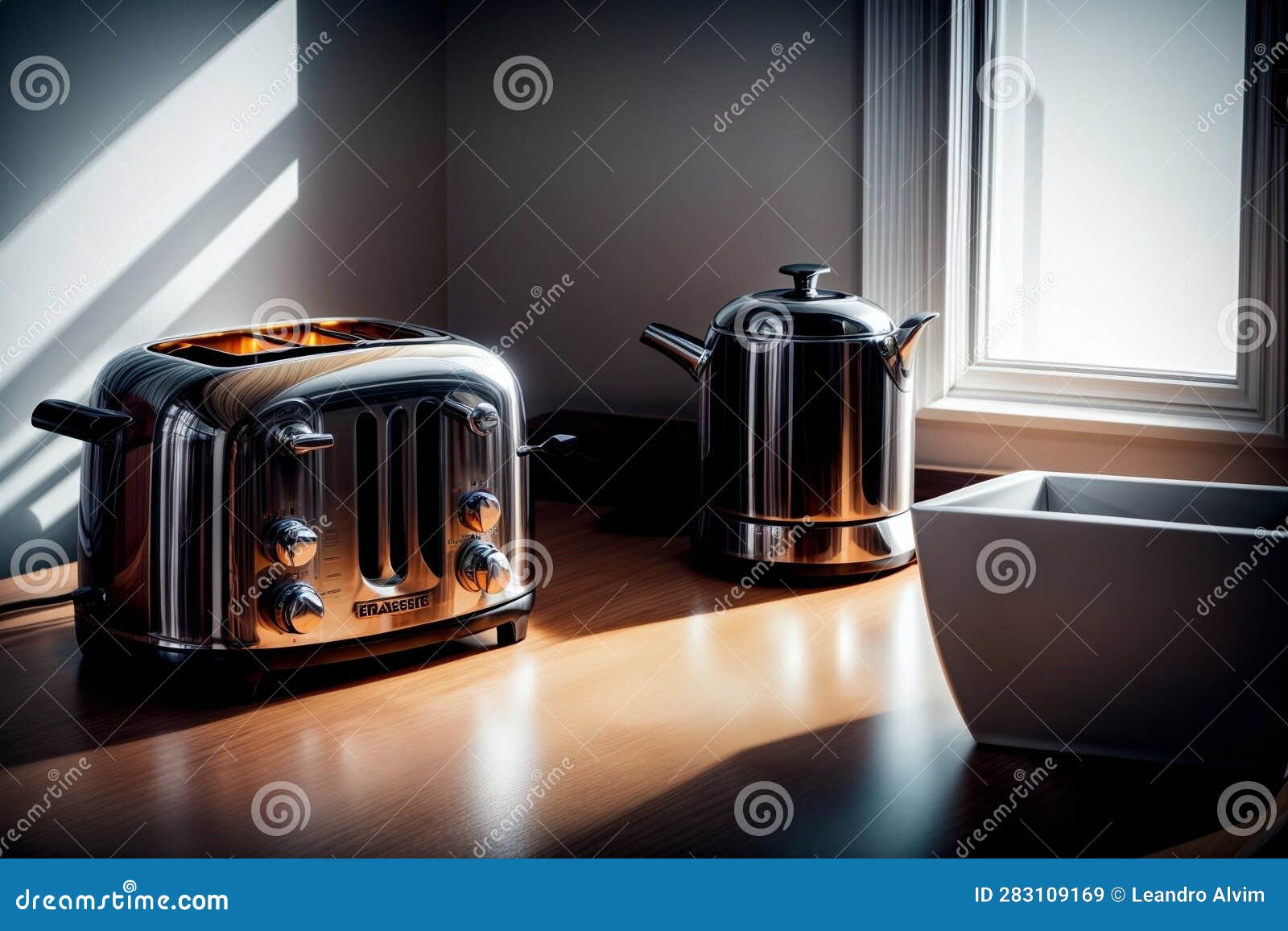 The Charm of a Realistic Toaster in Close Up.AI Generated Stock ...